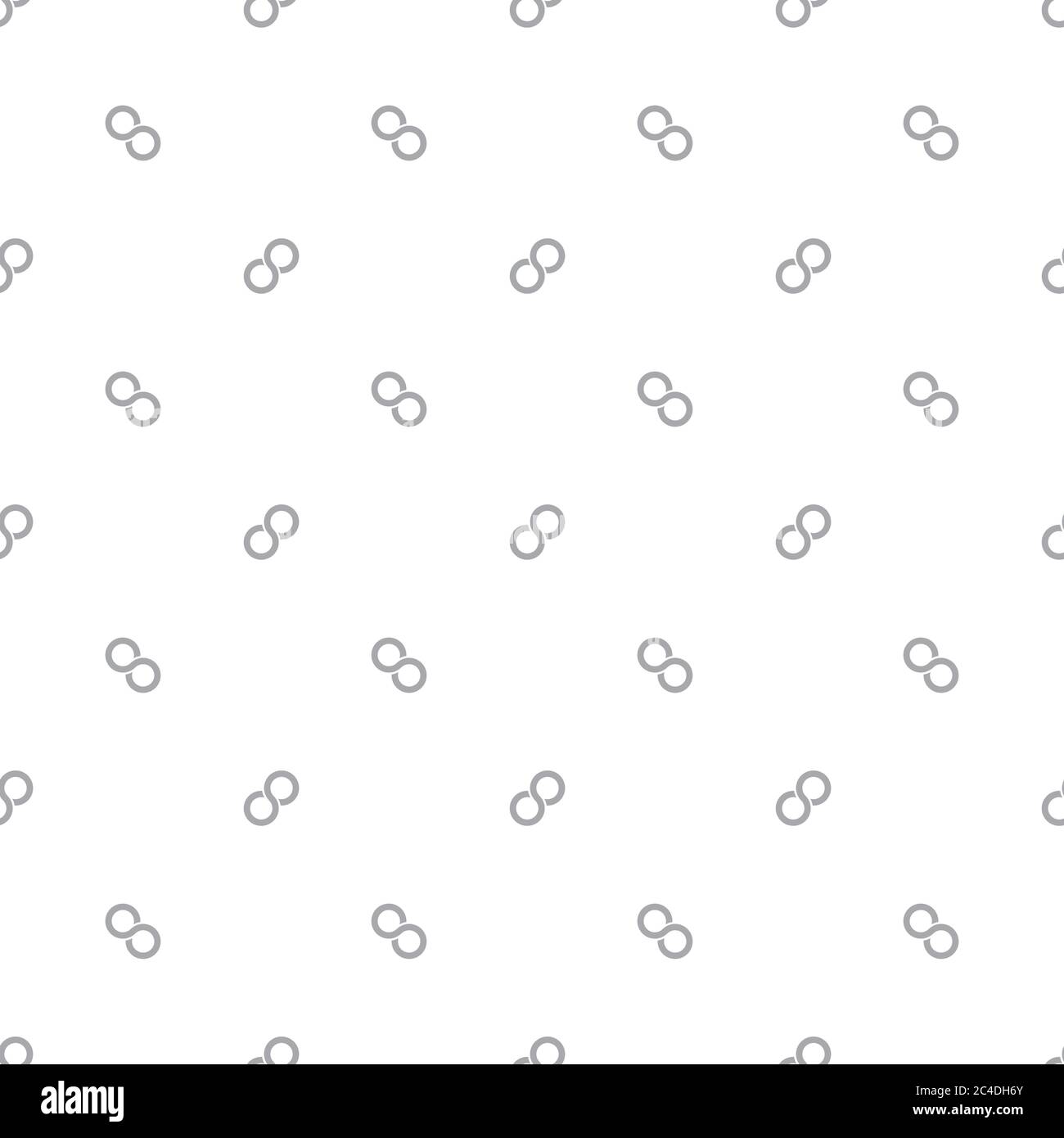Seamless pattern of grey infinity symbols on white background. Simple ...