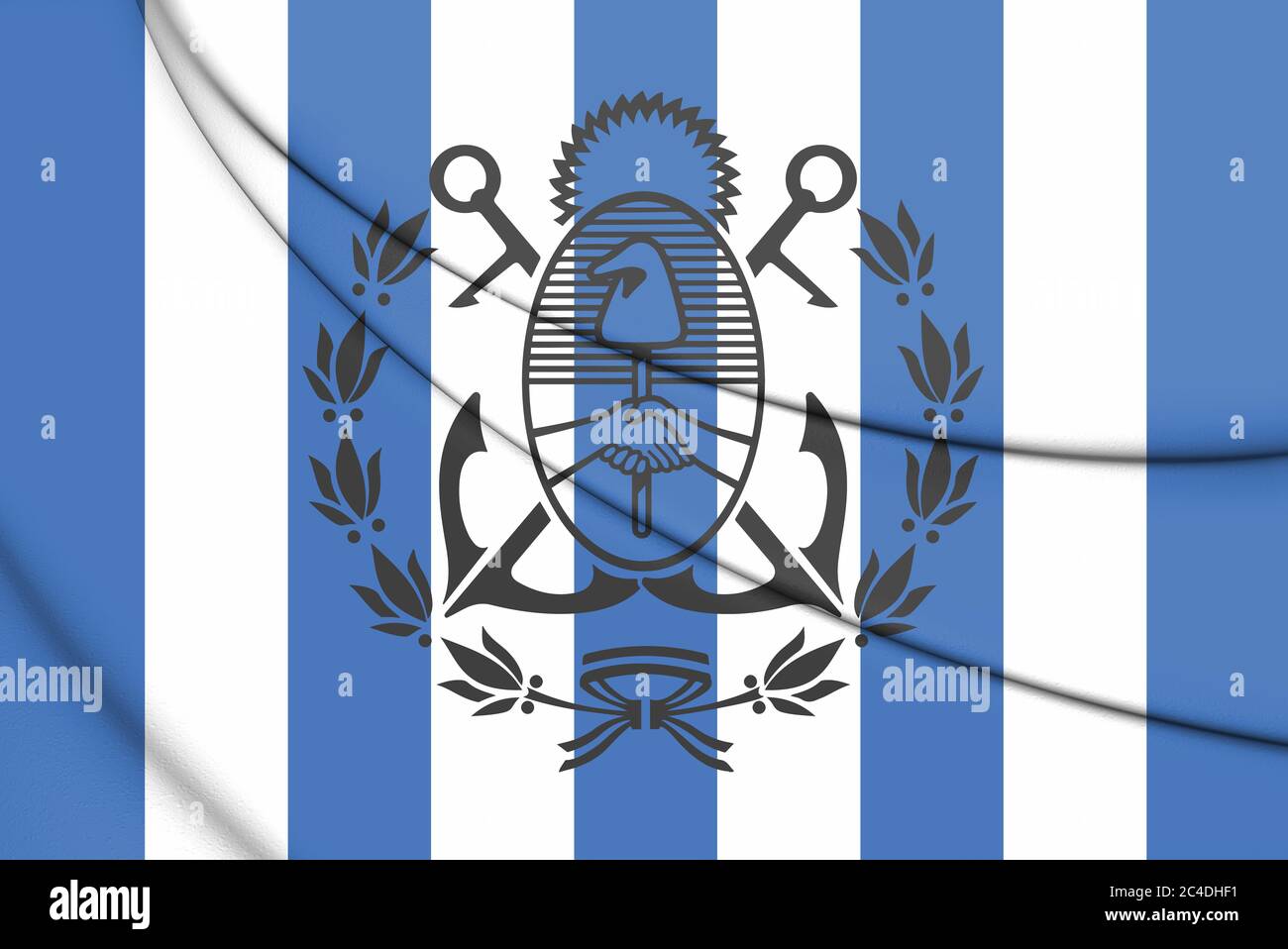 3D Flag of Mar del Plata (Buenos Aires Province), Argentina. 3D ...
