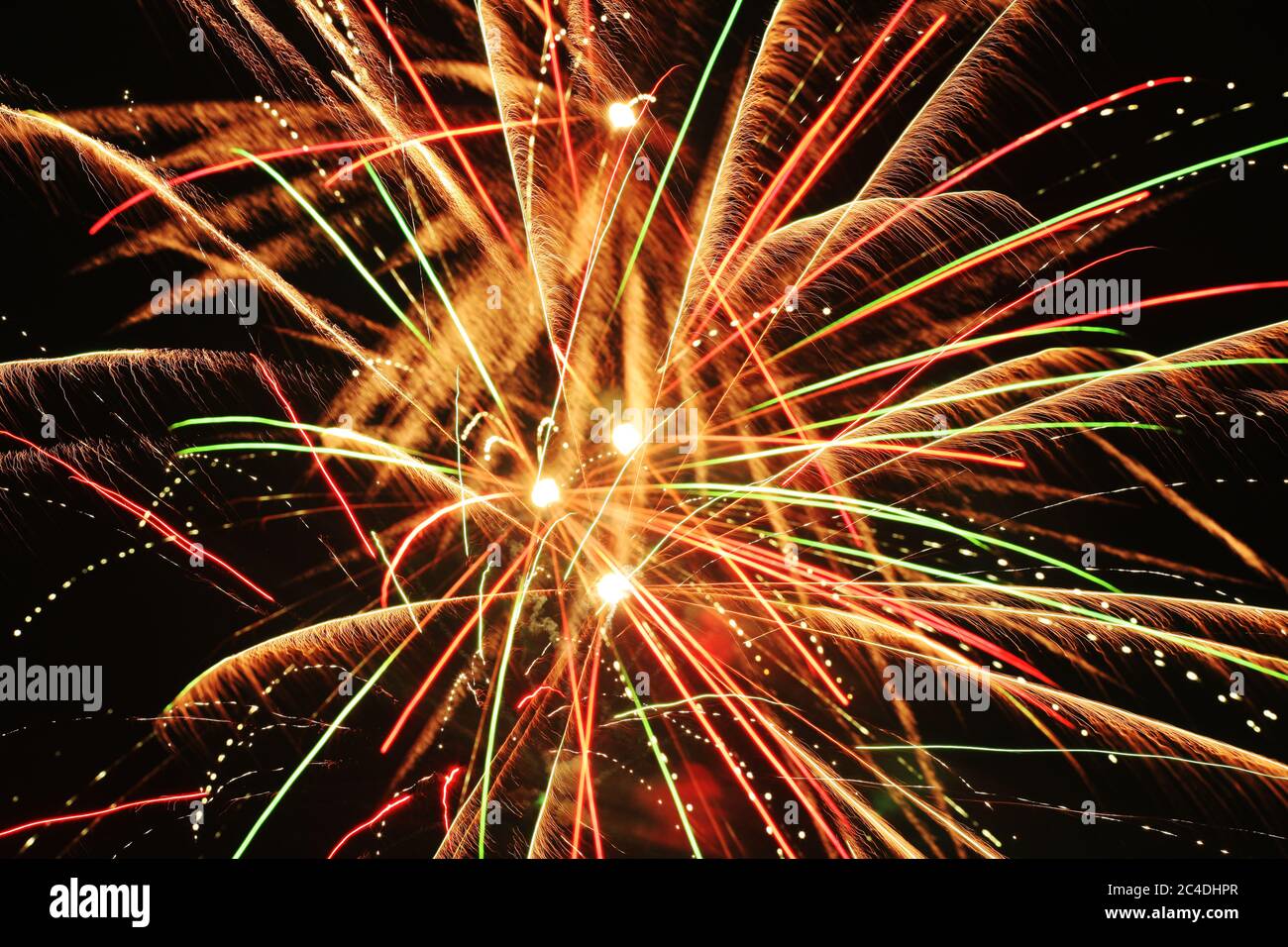 Colorful firework with bokeh background Stock Photo - Alamy