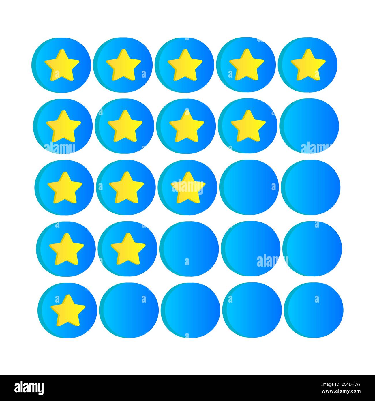 Rating golden stars in 3d style. Full and half star quality rank ...