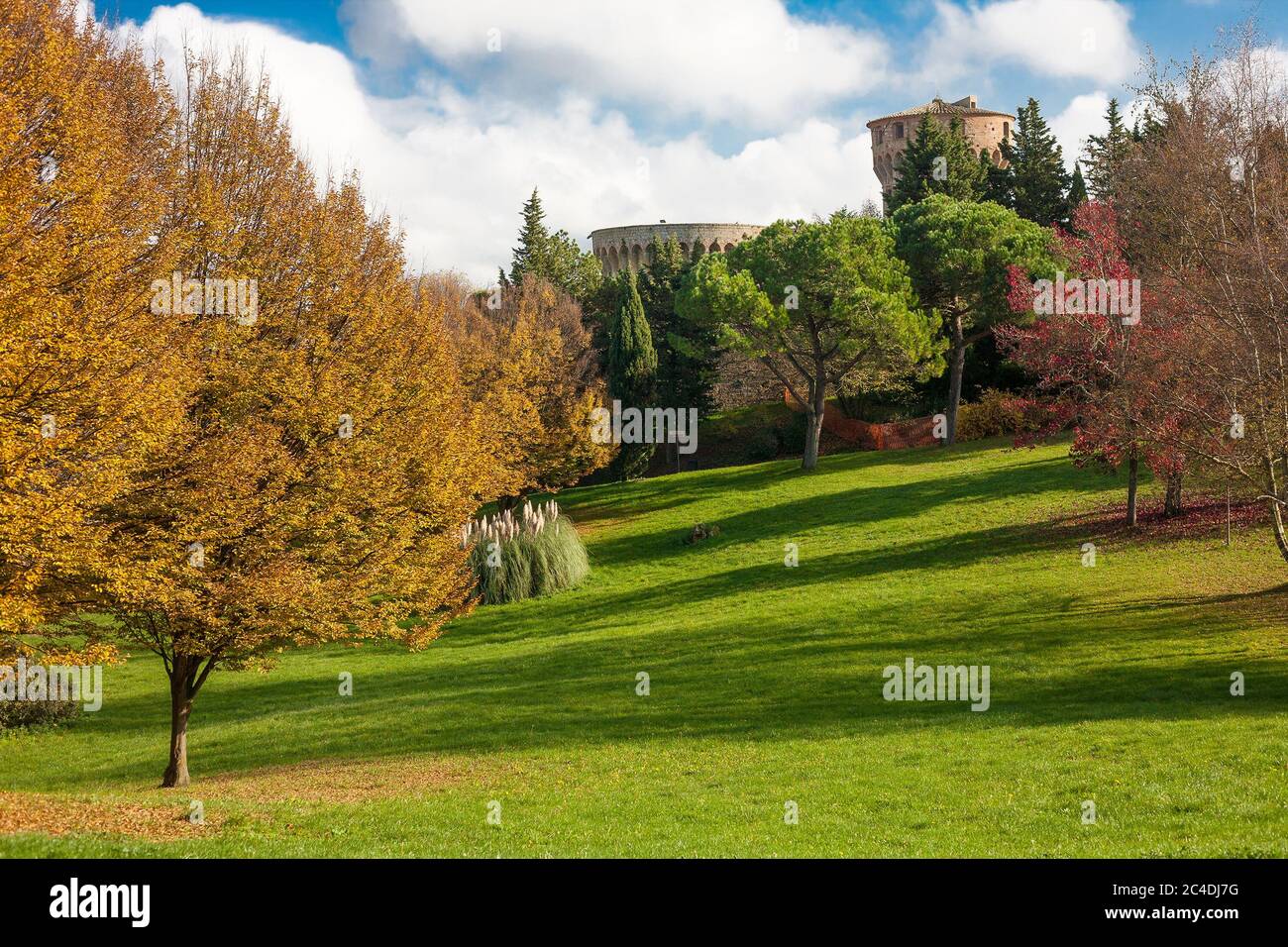 The Medici Castle with the park in Volterra in Tuscany, Italy Stock ...