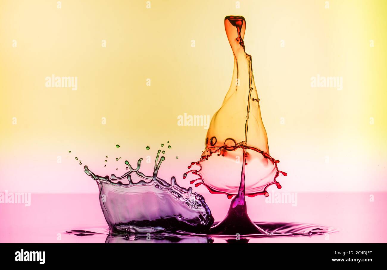 waterdrop collision art abstract Stock Photo - Alamy