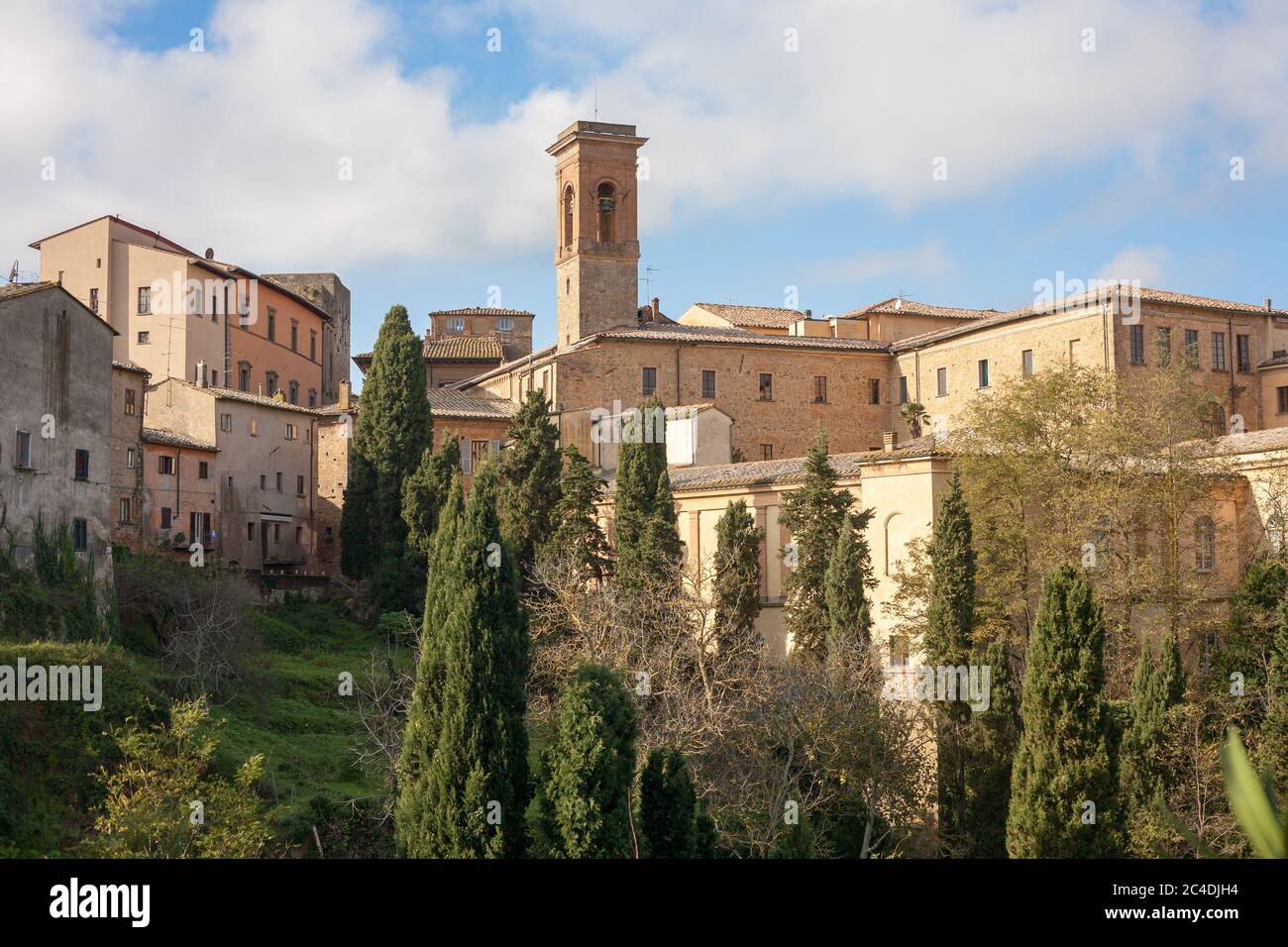Volterra church and bell tower hi-res stock photography and images - Alamy
