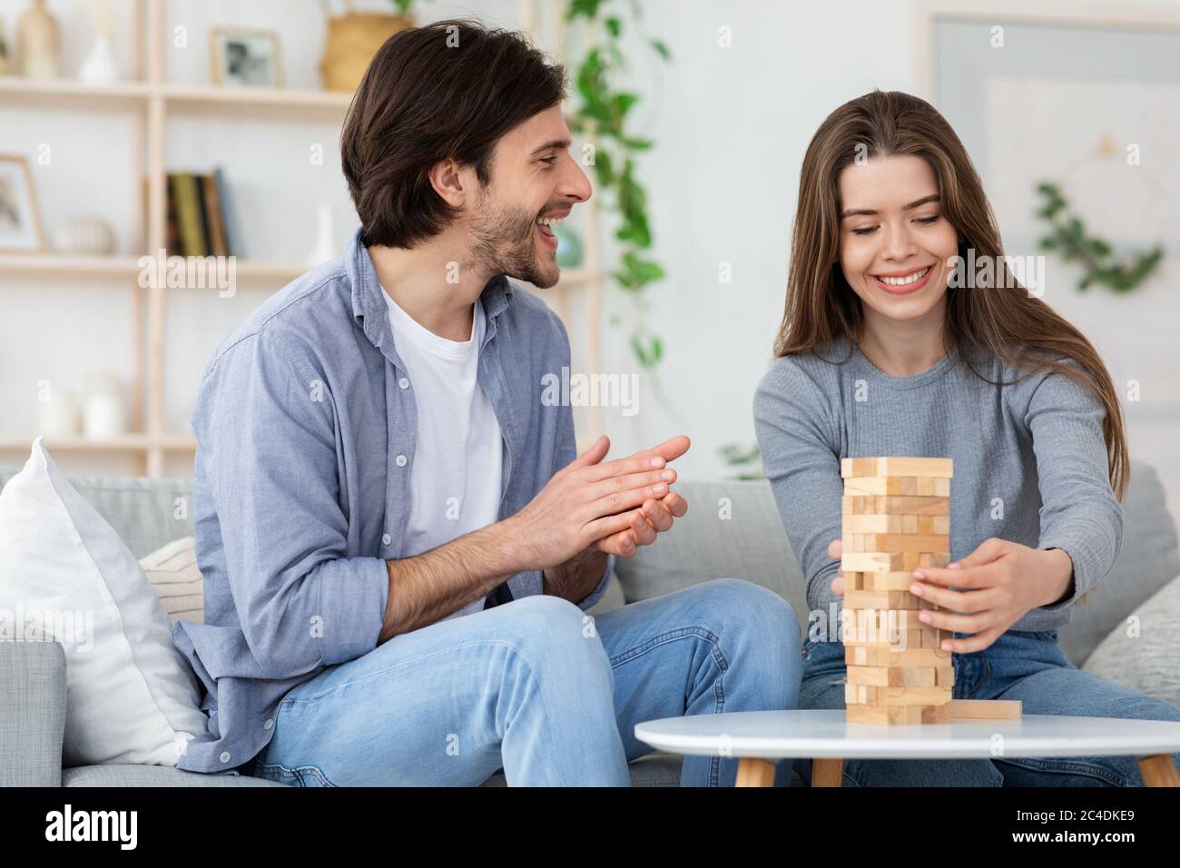 Playing together blocks hi-res stock photography and images - Alamy
