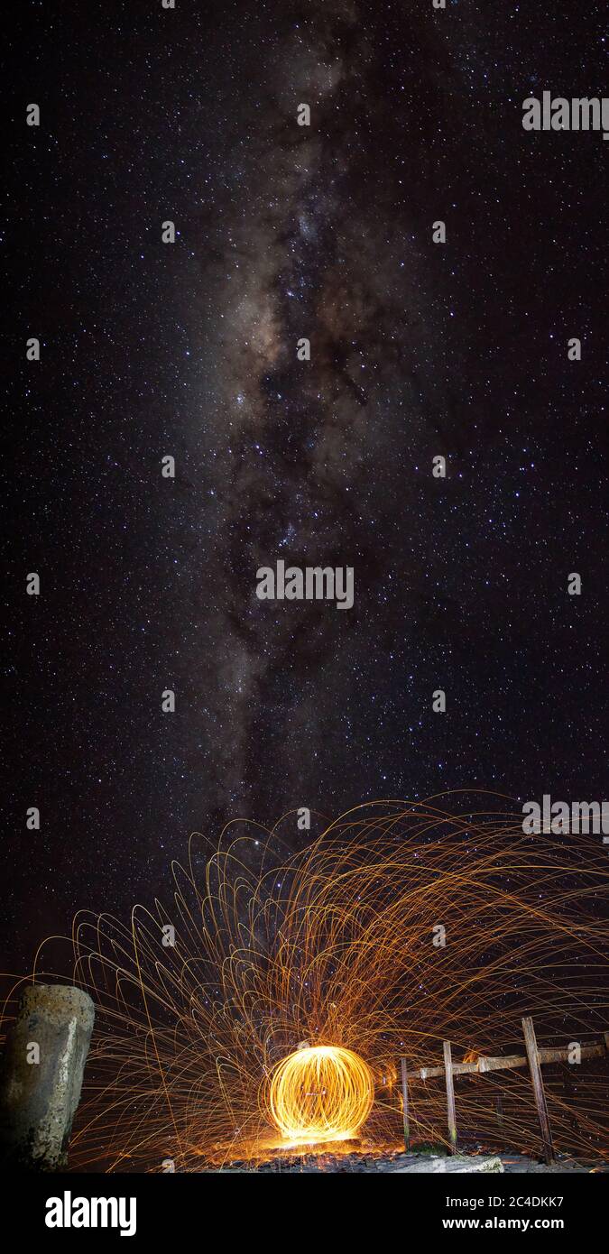 spinning steelwool sparks Stock Photo - Alamy