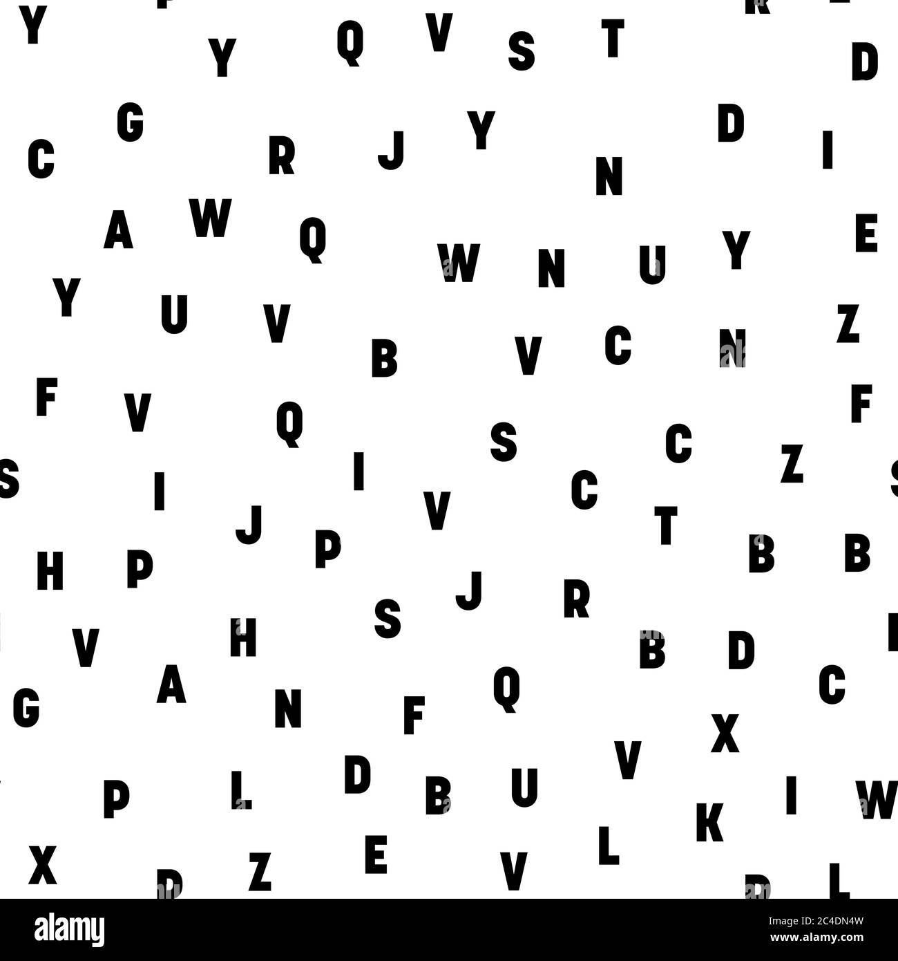 Seamless pattern of letters. Random order signs. Vector background ...