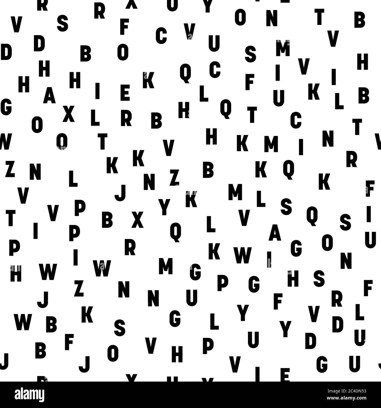 Seamless pattern of letters. Random order signs. Vector background ...