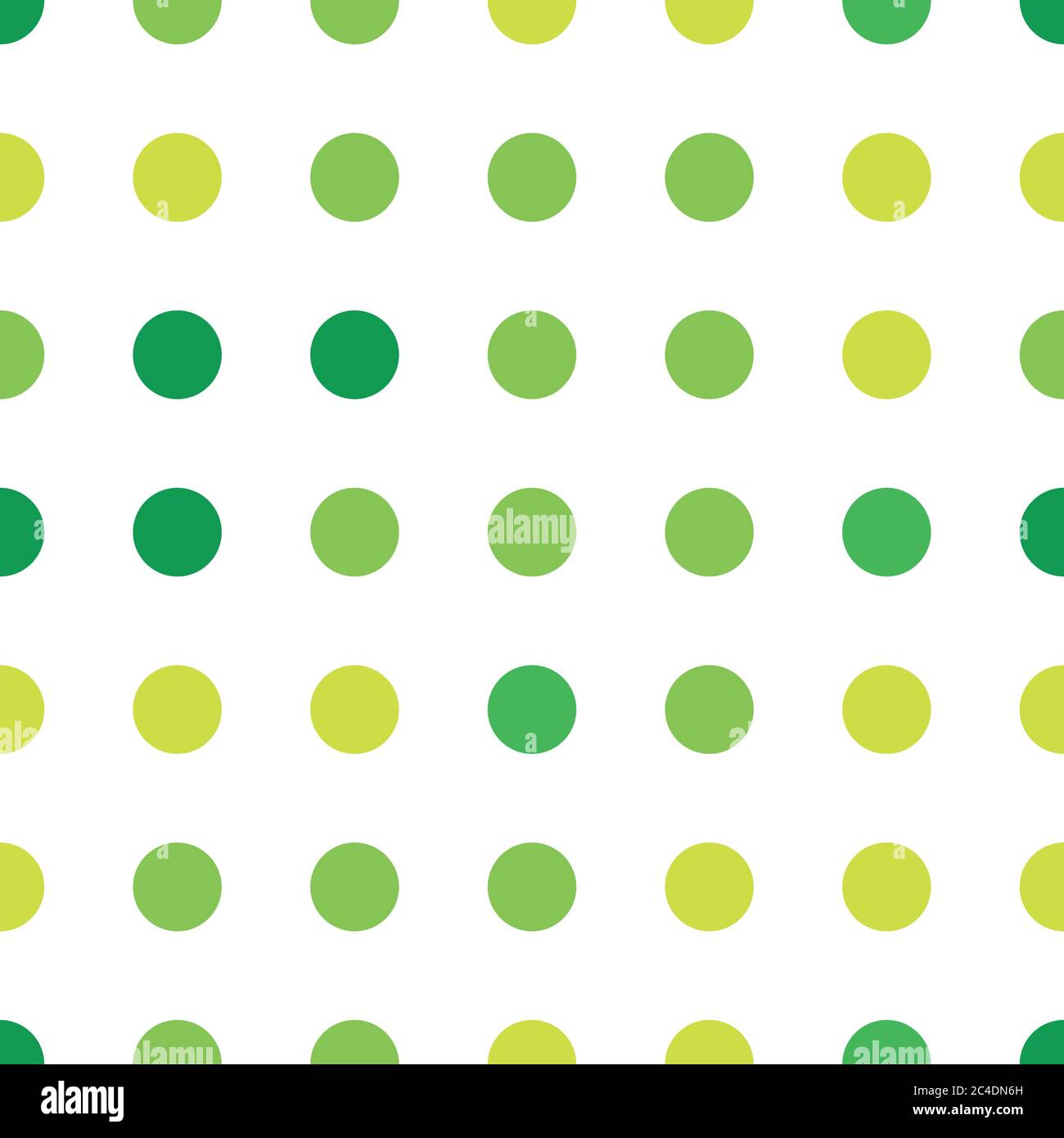 Seamless polka dot pattern in different colors. Green theme. Sipmle ...
