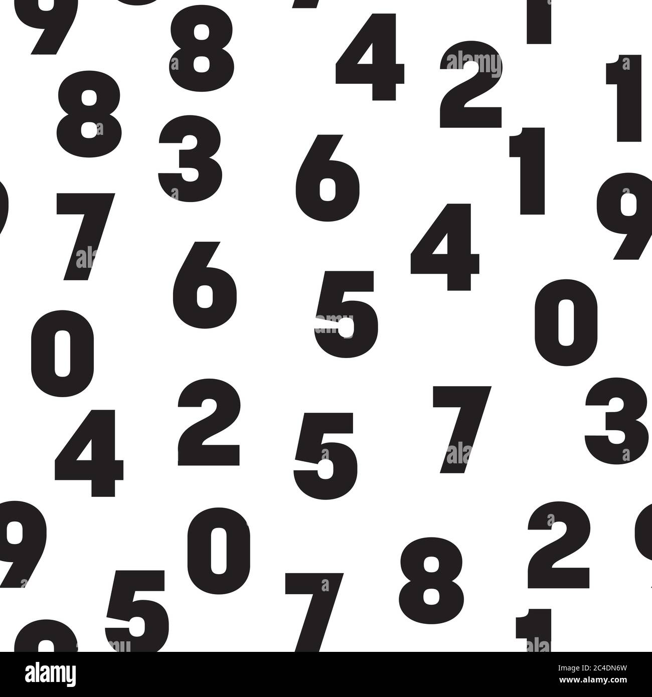 Numeral seamless pattern background. Black numbers mosaic. Vector ...