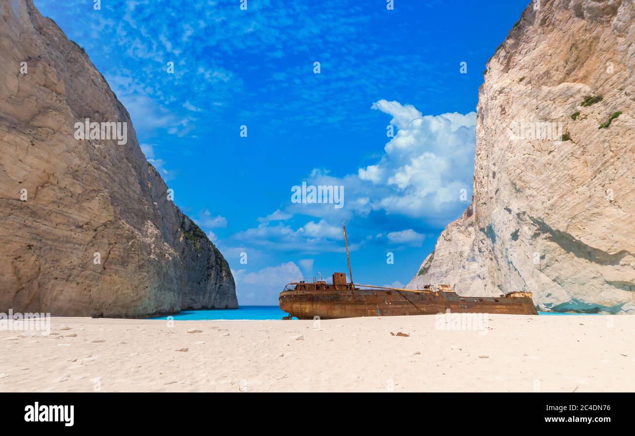 The famous Shipwreck beach Zakynthos Greece Stock Photo - Alamy
