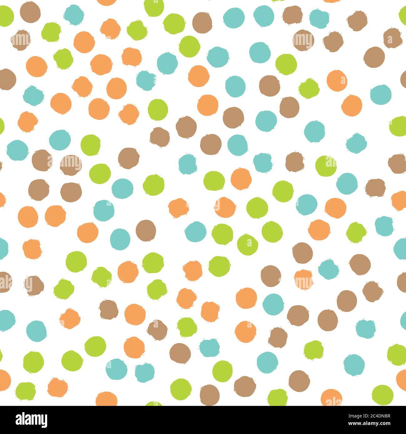 Scattered colorful brush dots. Seamless background pattern. Abstract ...