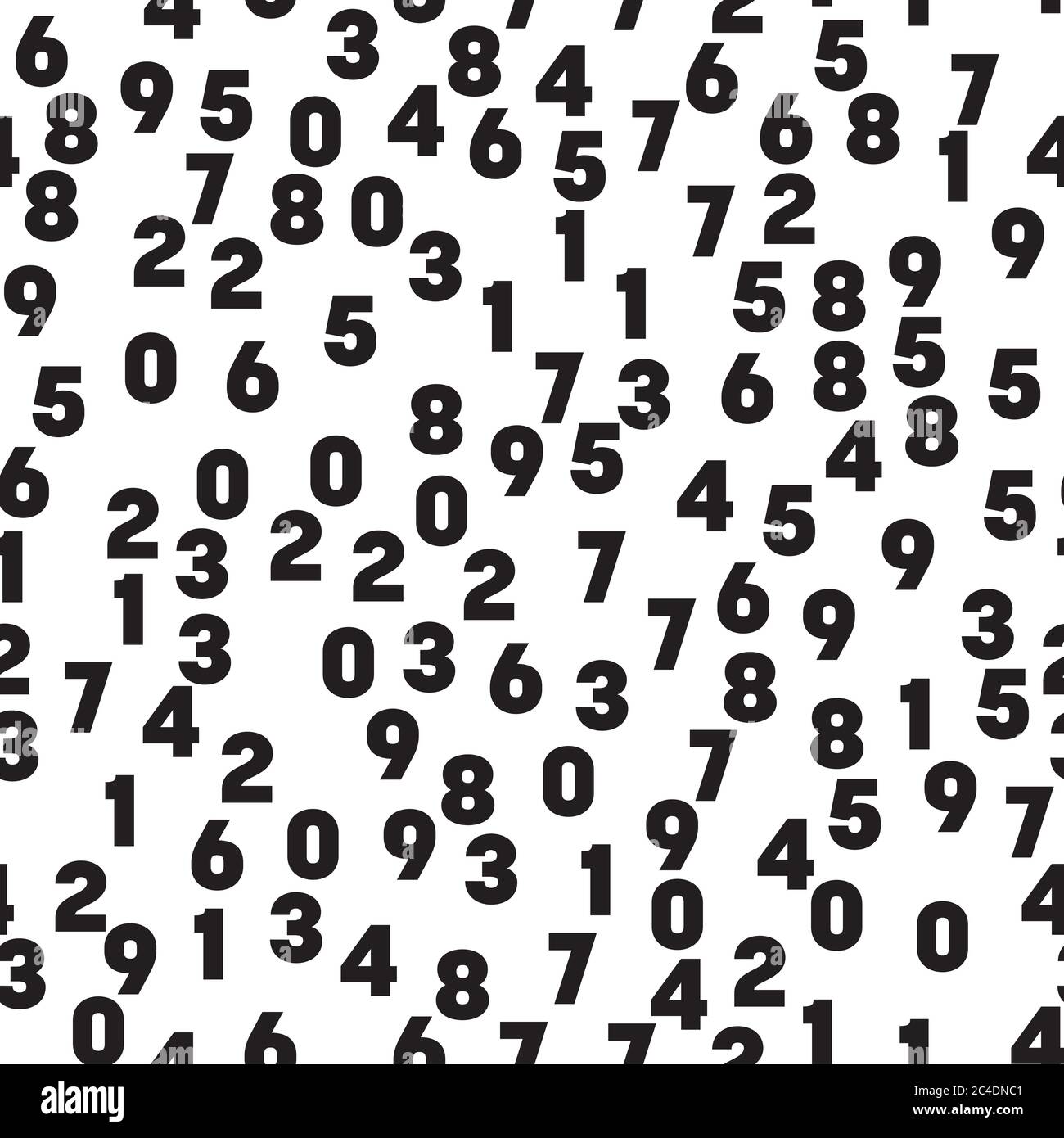 Numeral seamless pattern background. Black numbers mosaic. Vector ...