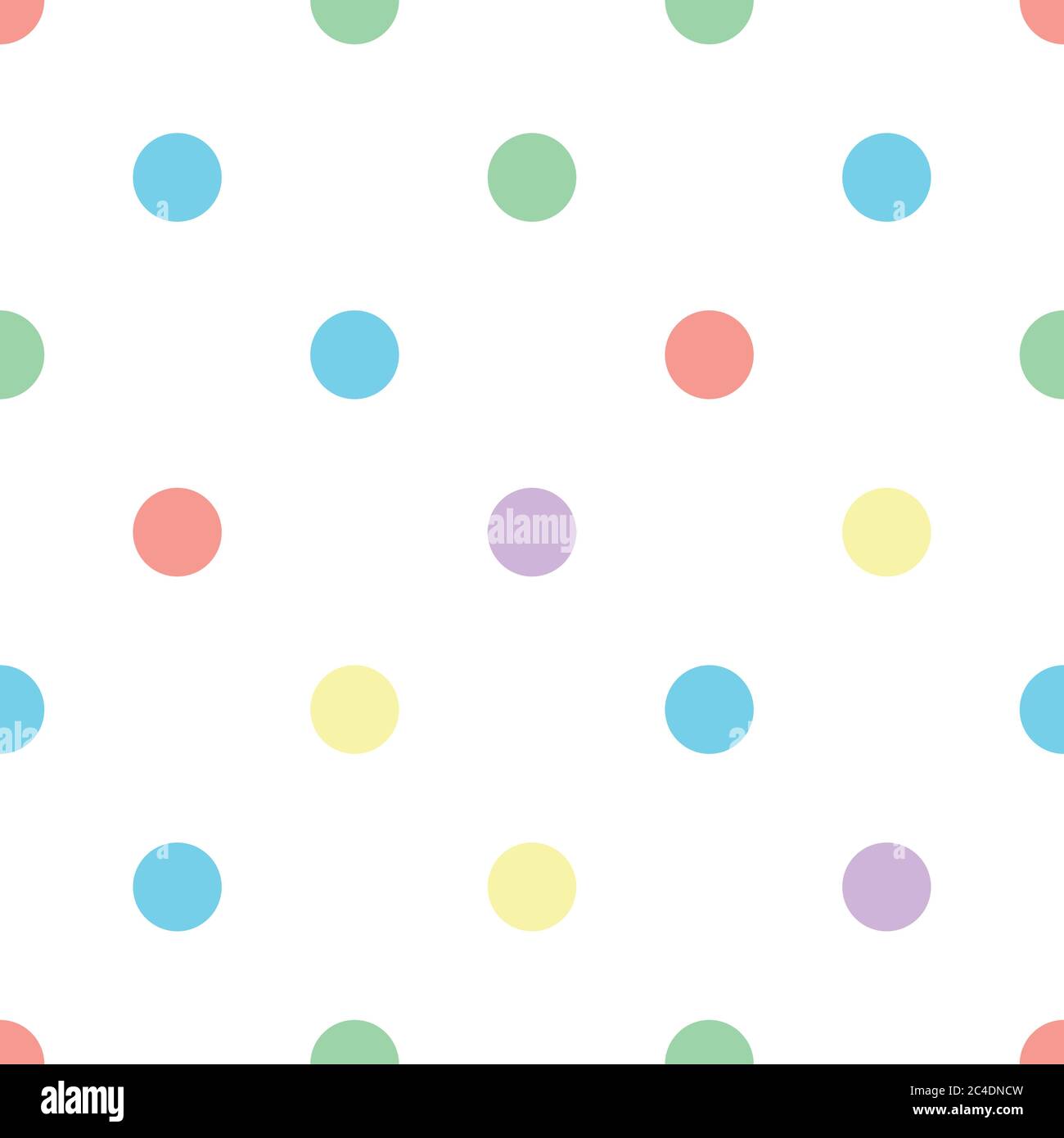 Seamless polka dot pattern in different colors. Colorful theme. Sipmle ...