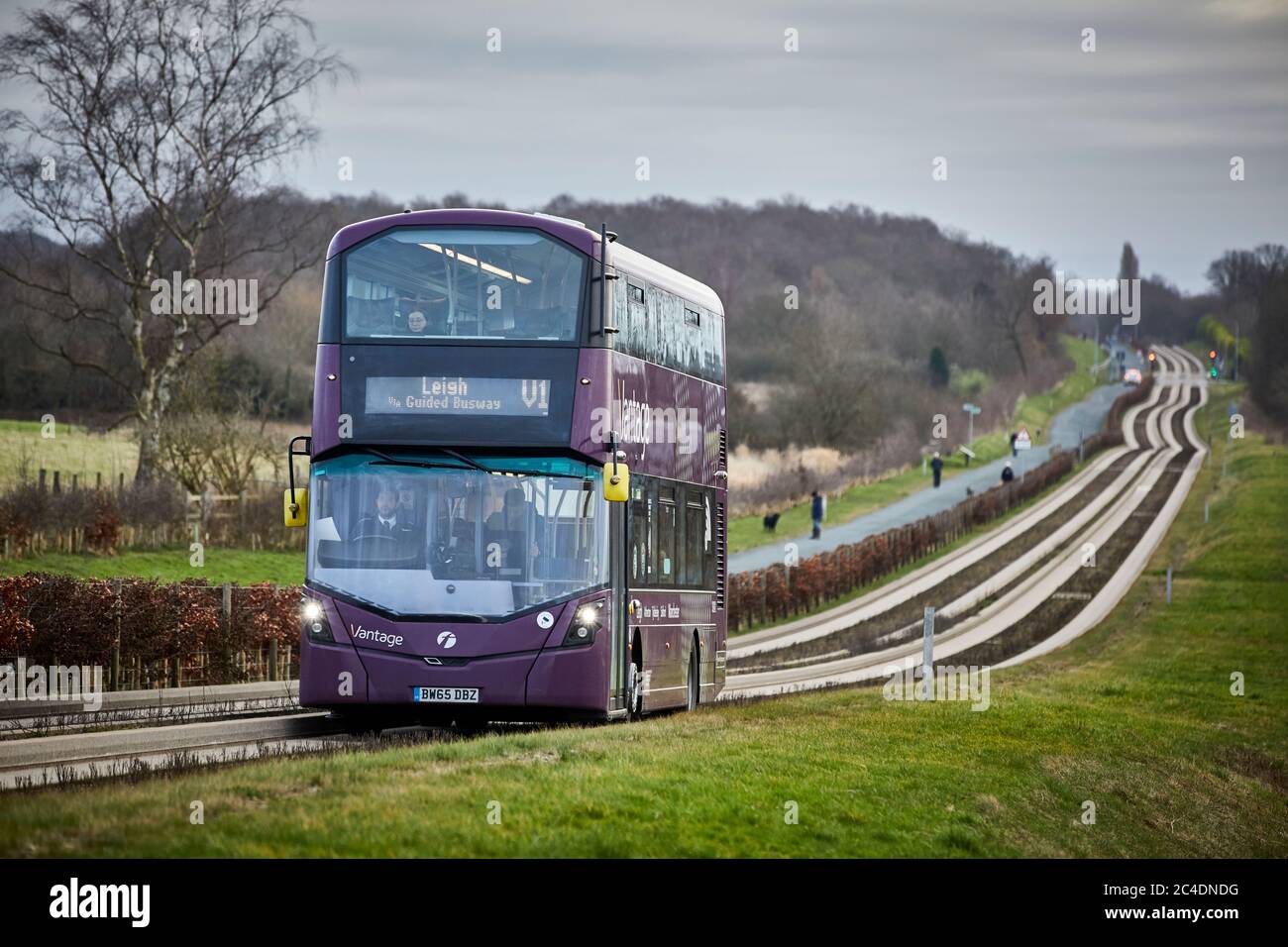 The First operated Vantage guided bus route running along the old ...
