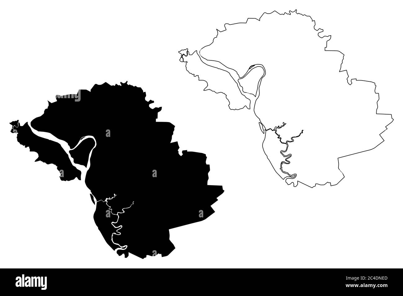 Bien Hoa City (Socialist Republic of Vietnam, Dong Nai Province) map ...