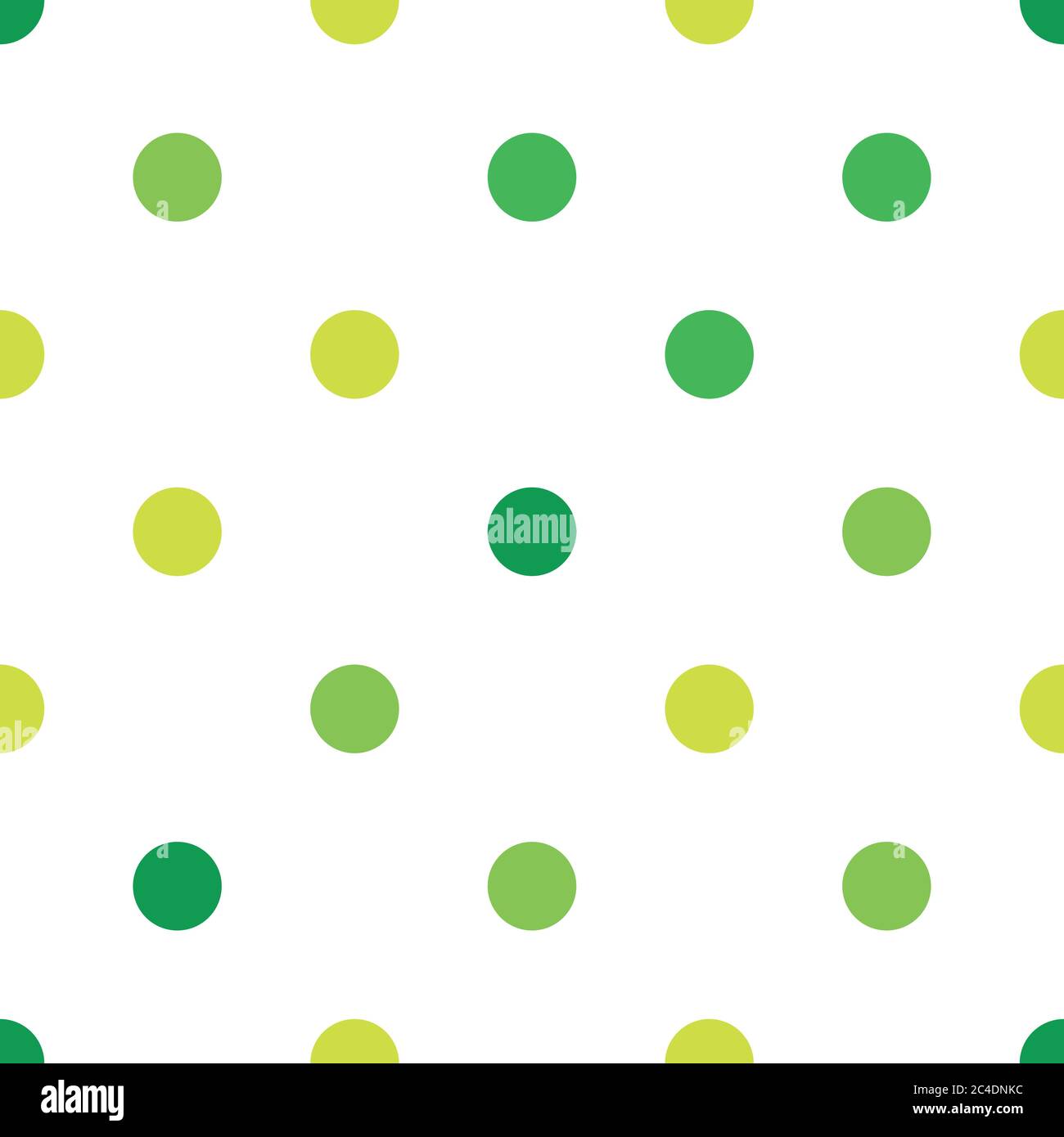 Seamless polka dot pattern in different colors. Green theme. Sipmle ...