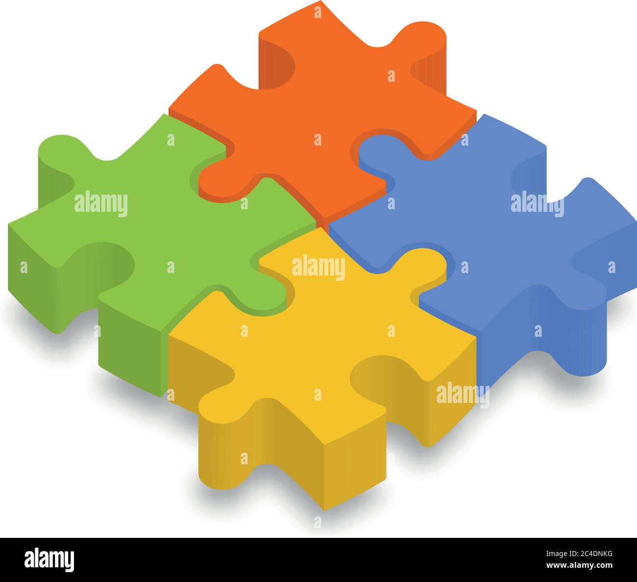 Jig saw puzzle pieces Cut Out Stock Images & Pictures - Alamy