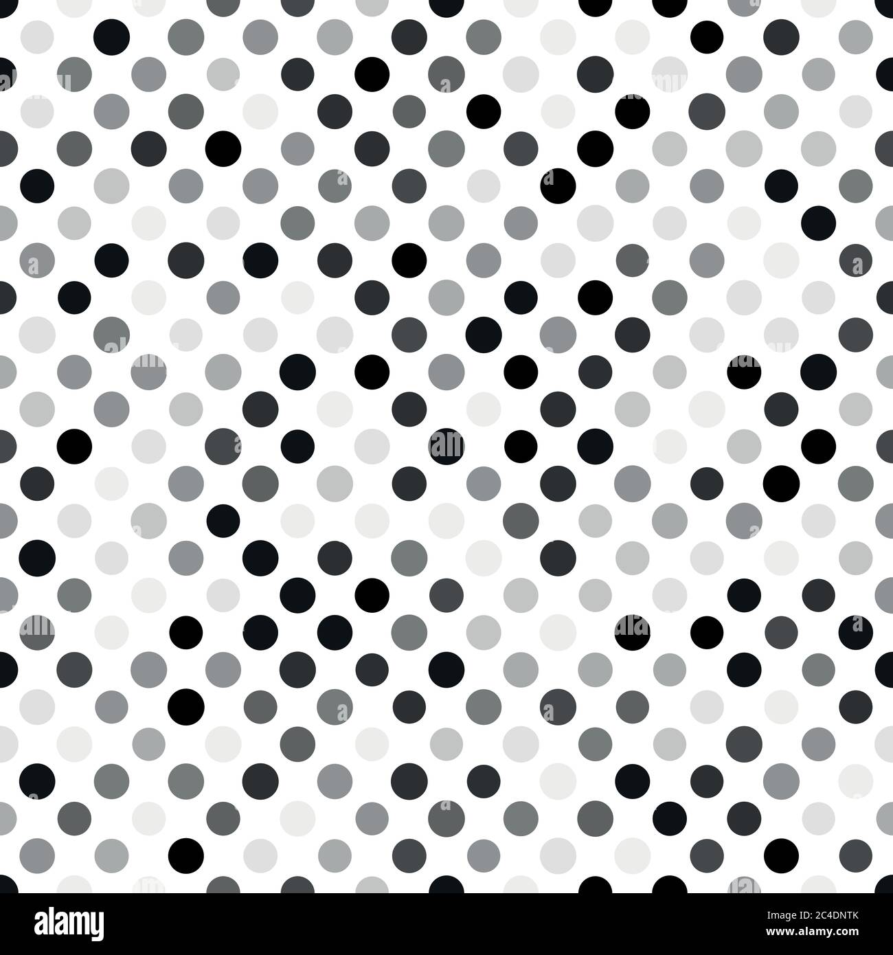 Seamless polka dot pattern. Grey dots in random sizes on white ...