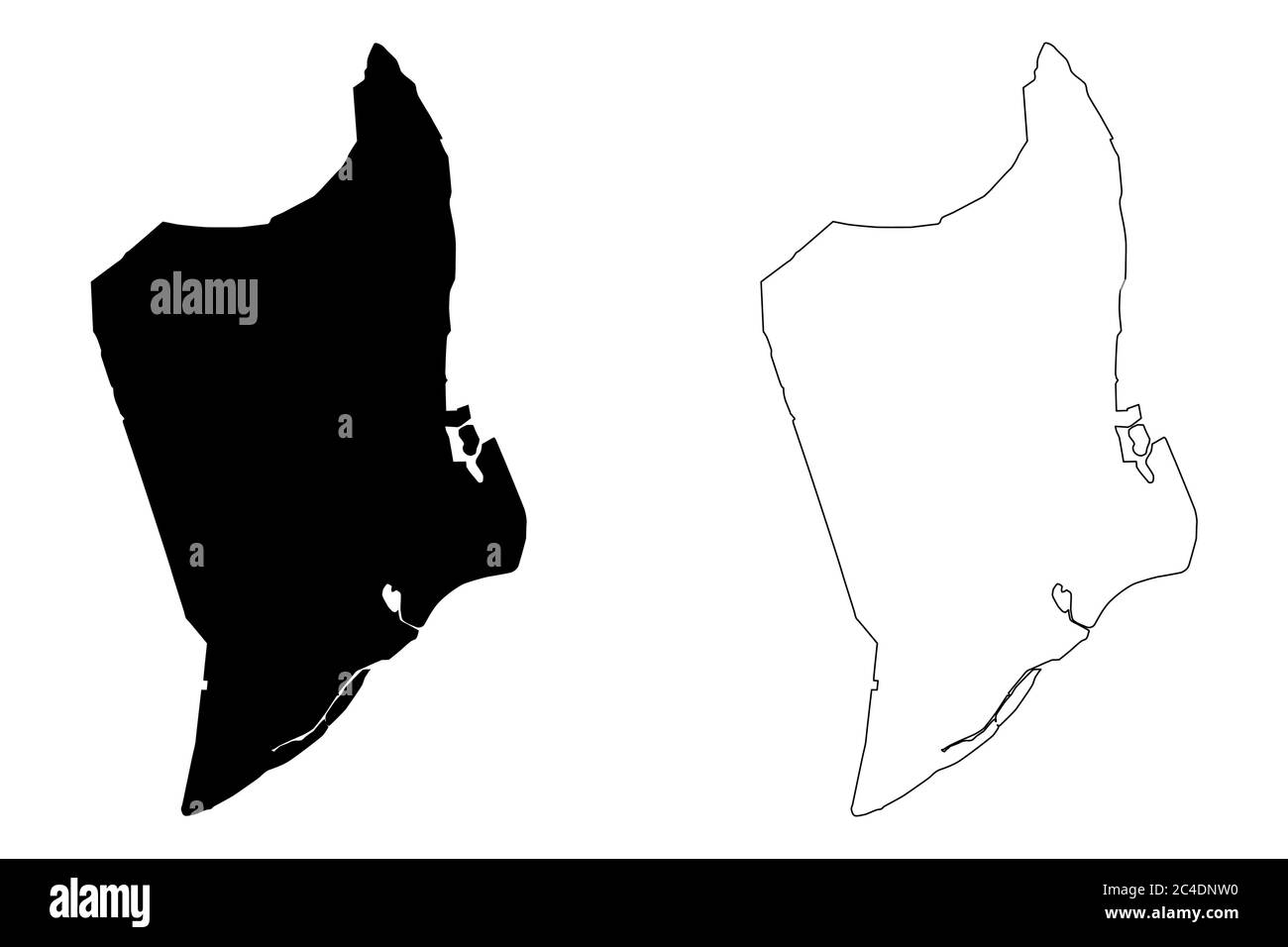 Da Nang City Socialist Republic Of Vietnam South Central Coast Region Map Vector Illustration