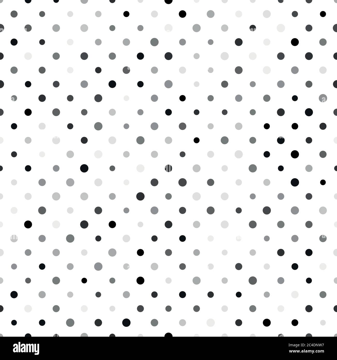 Seamless polka dot pattern. Grey dots in random sizes on white ...