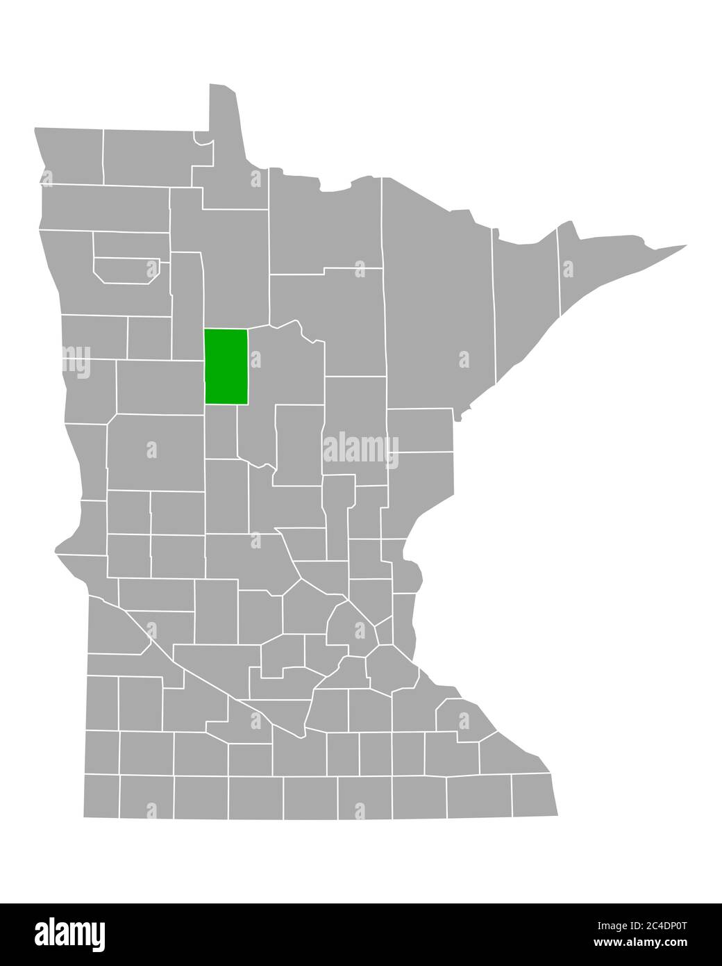 Map of Hubbard in Minnesota Stock Photo - Alamy