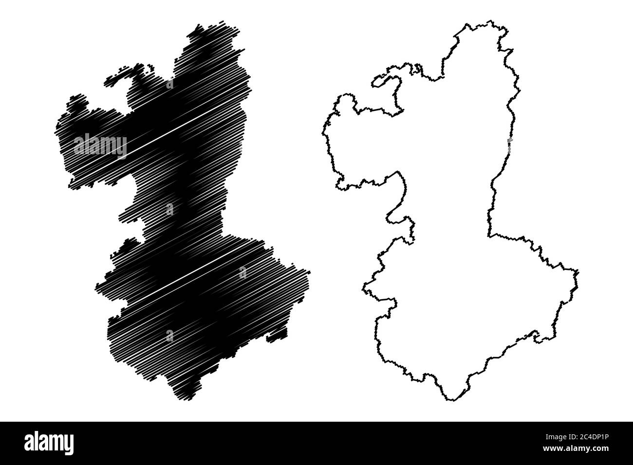 Liuzhou City (People's Republic of China, Guangxi Province) map vector ...