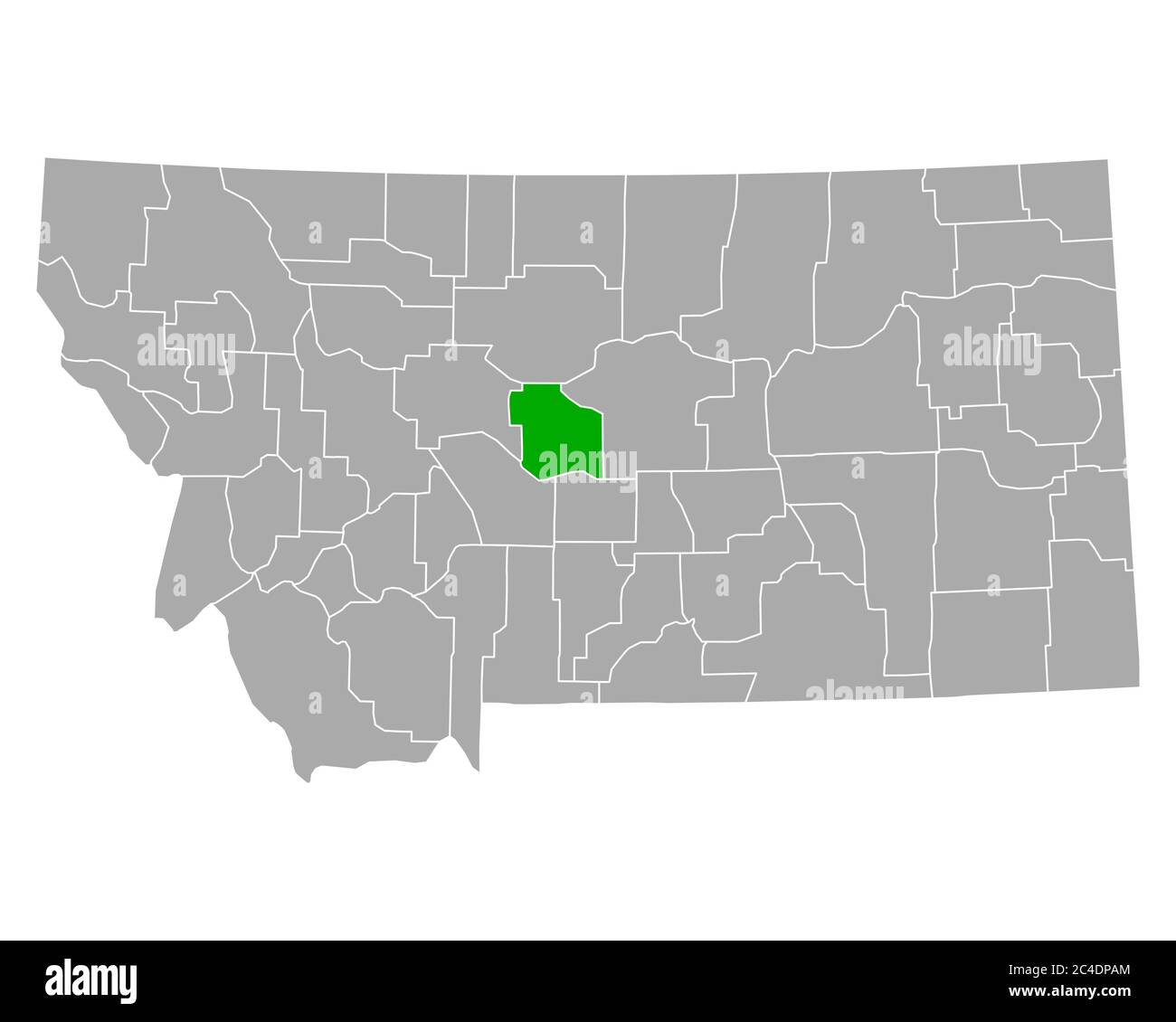 Map of Judith Basin in Montana Stock Photo - Alamy