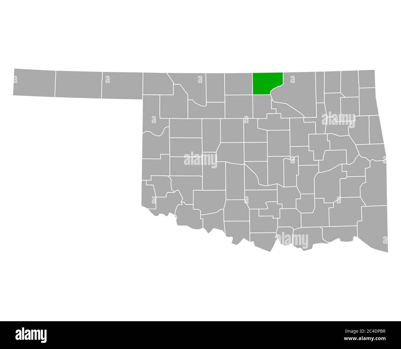 Map of Kay in Oklahoma Stock Photo - Alamy