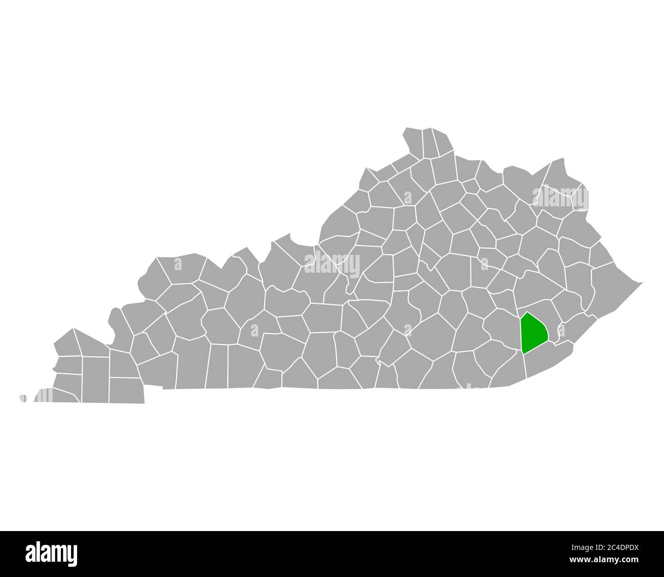 Map of Leslie in Kentucky Stock Photo - Alamy