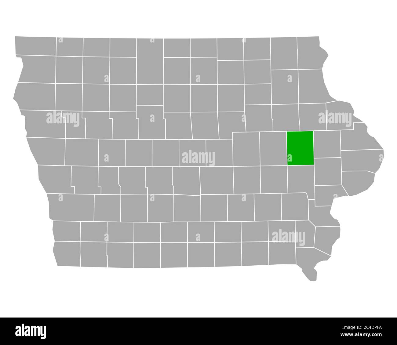 Map of Linn in Iowa Stock Photo - Alamy