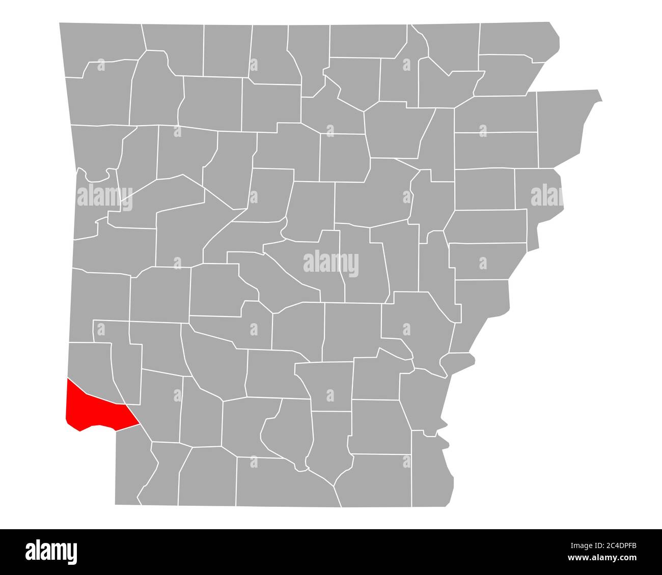 Map of Little River in Arkansas Stock Photo - Alamy