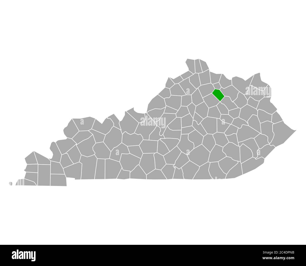 Map of Nicholas in Kentucky Stock Photo - Alamy