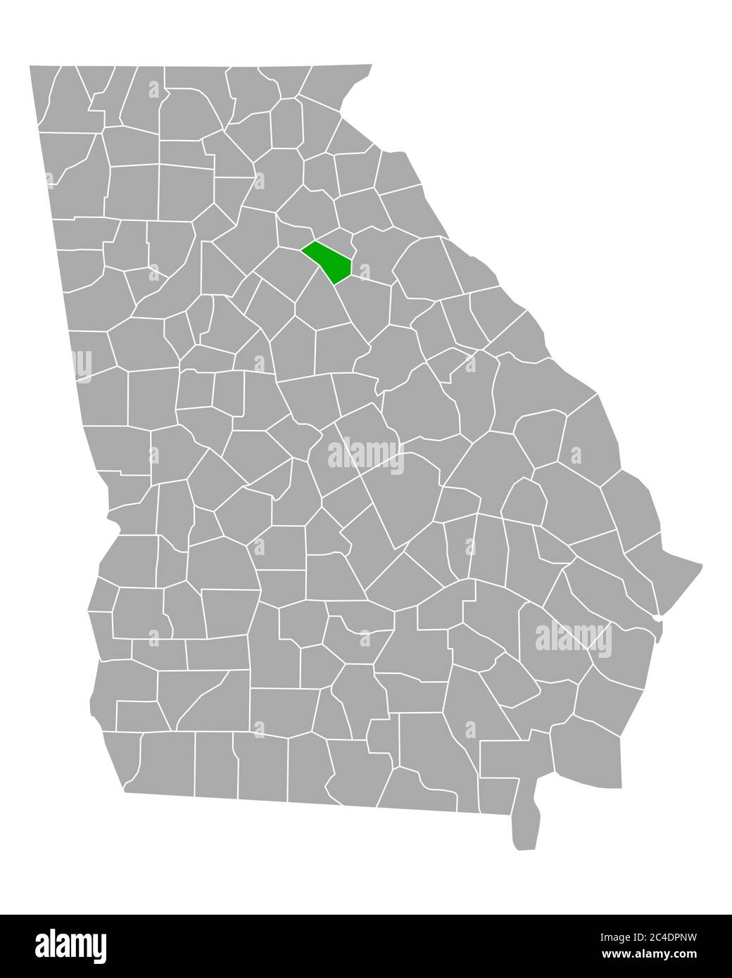 Map of Oconee in Georgia Stock Photo - Alamy