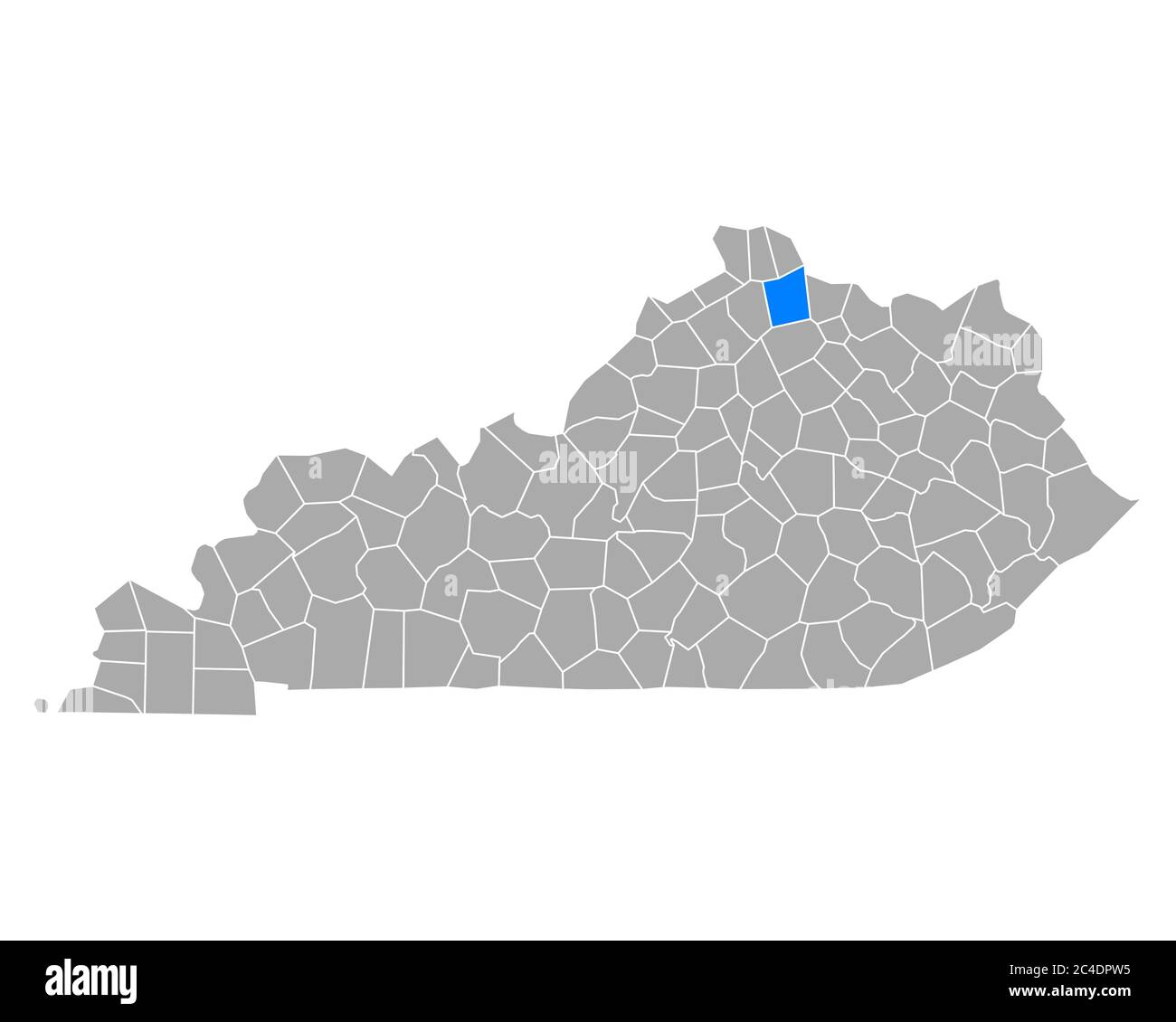 Map of Pendleton in Kentucky Stock Photo - Alamy