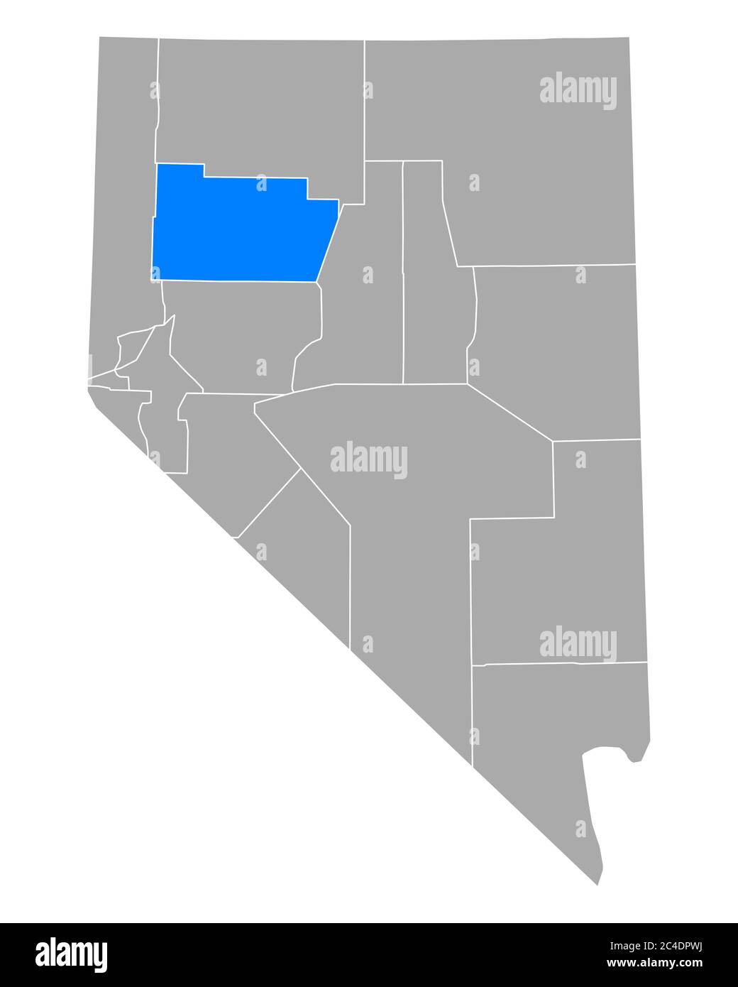Map of Pershing in Nevada Stock Photo - Alamy