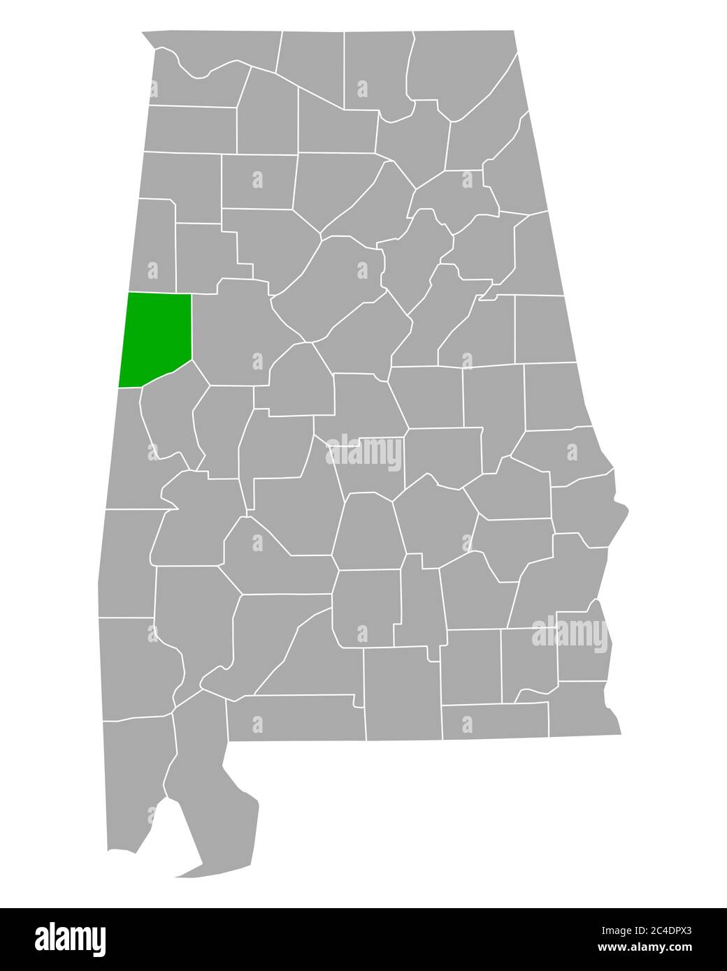 Map of Pickens in Alabama Stock Photo - Alamy