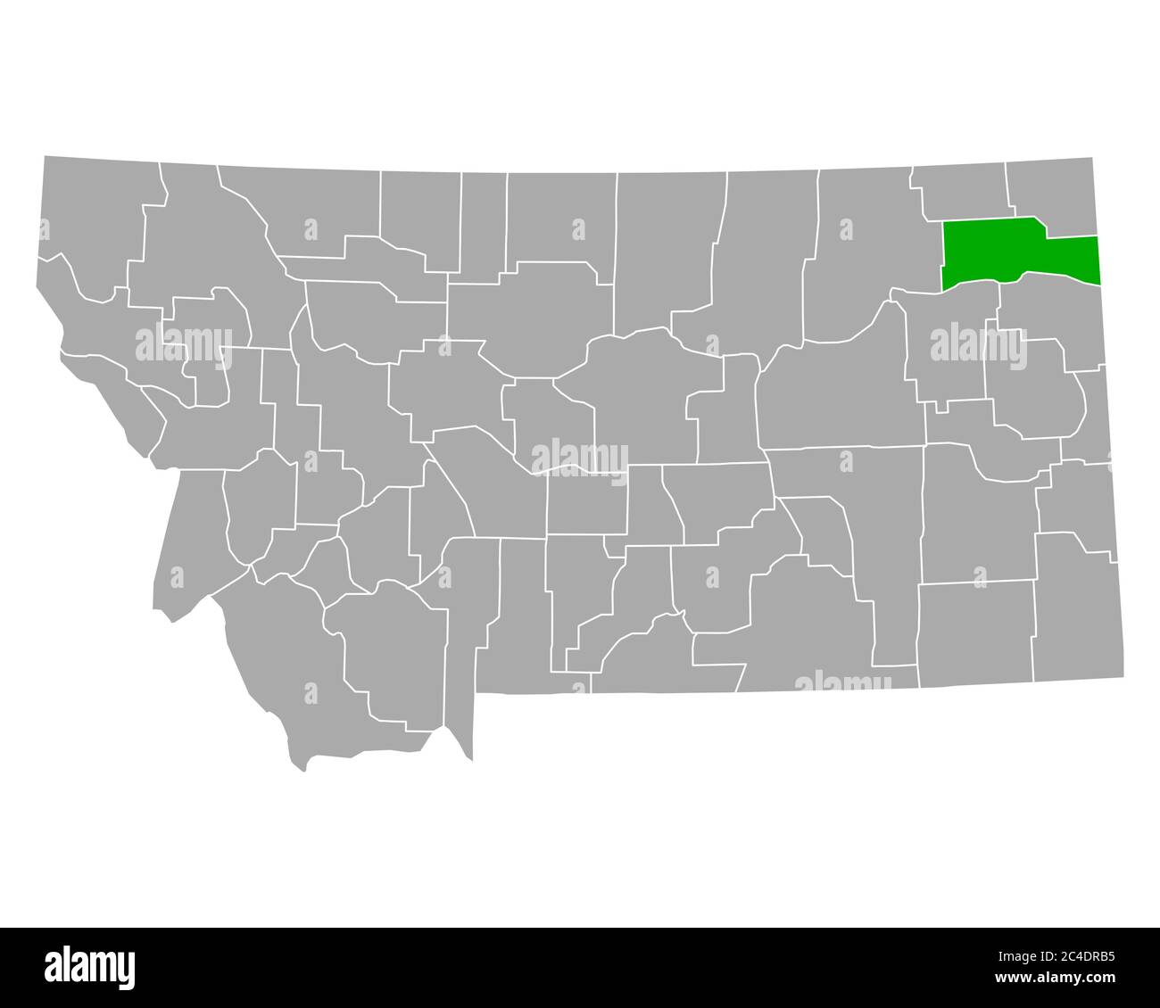 Map of Roosevelt in Montana Stock Photo - Alamy