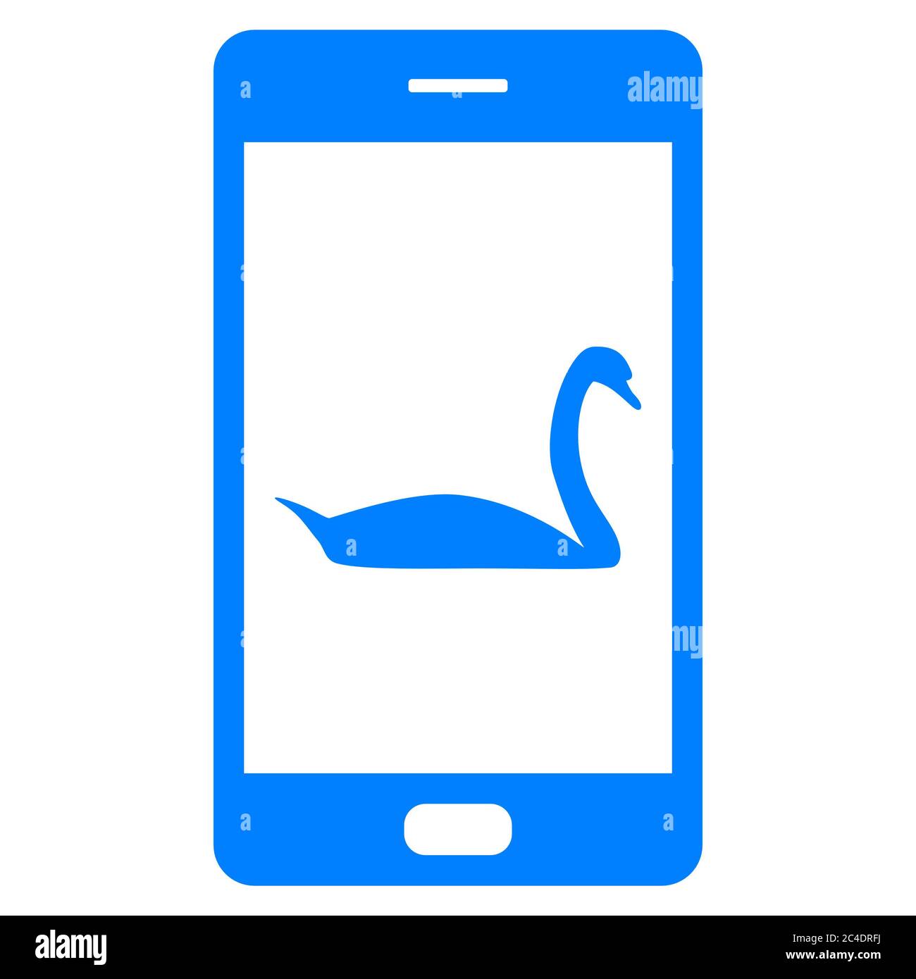 Swan and smartphone Stock Photo - Alamy