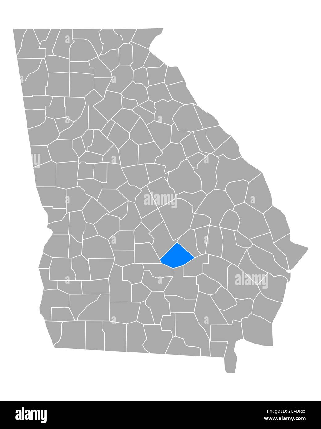 Map of Telfair in Georgia Stock Photo - Alamy