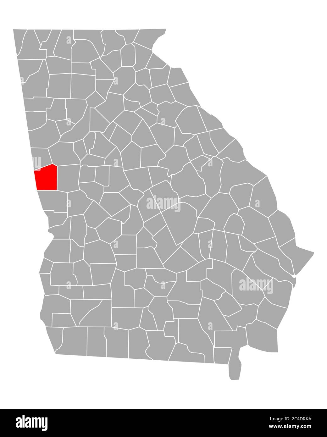 Map of Troup in Georgia Stock Photo - Alamy