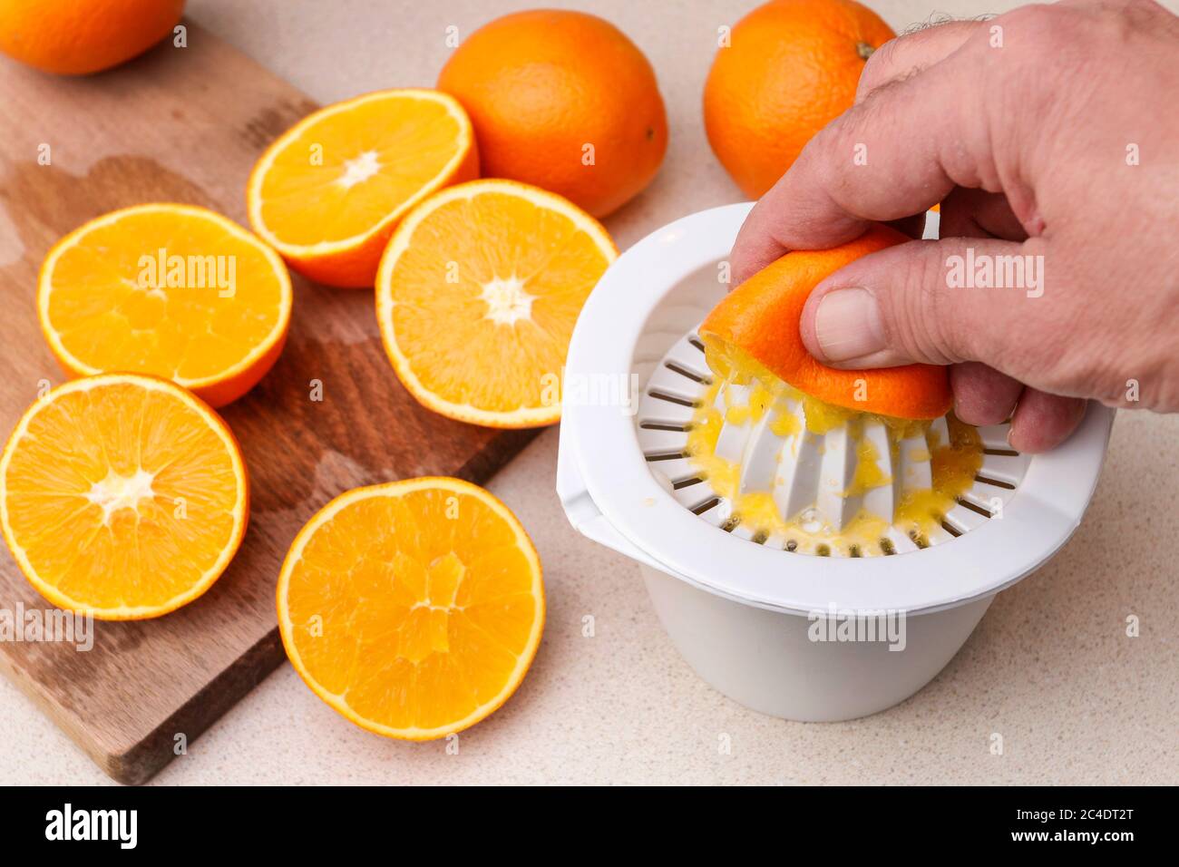 How to make a fresh orange juice. Step by step, tutorial. Healthy food ...