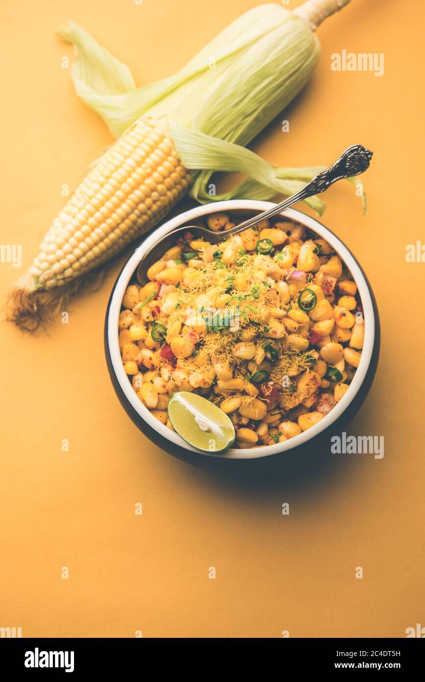 Indian Sweet Corn Chat or Chat is an easy to make snack recipe, served ...