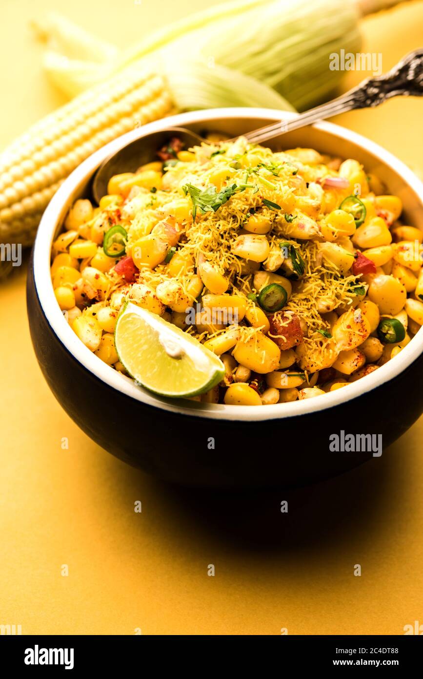 Indian Sweet Corn Chat or Chat is an easy to make snack recipe, served ...