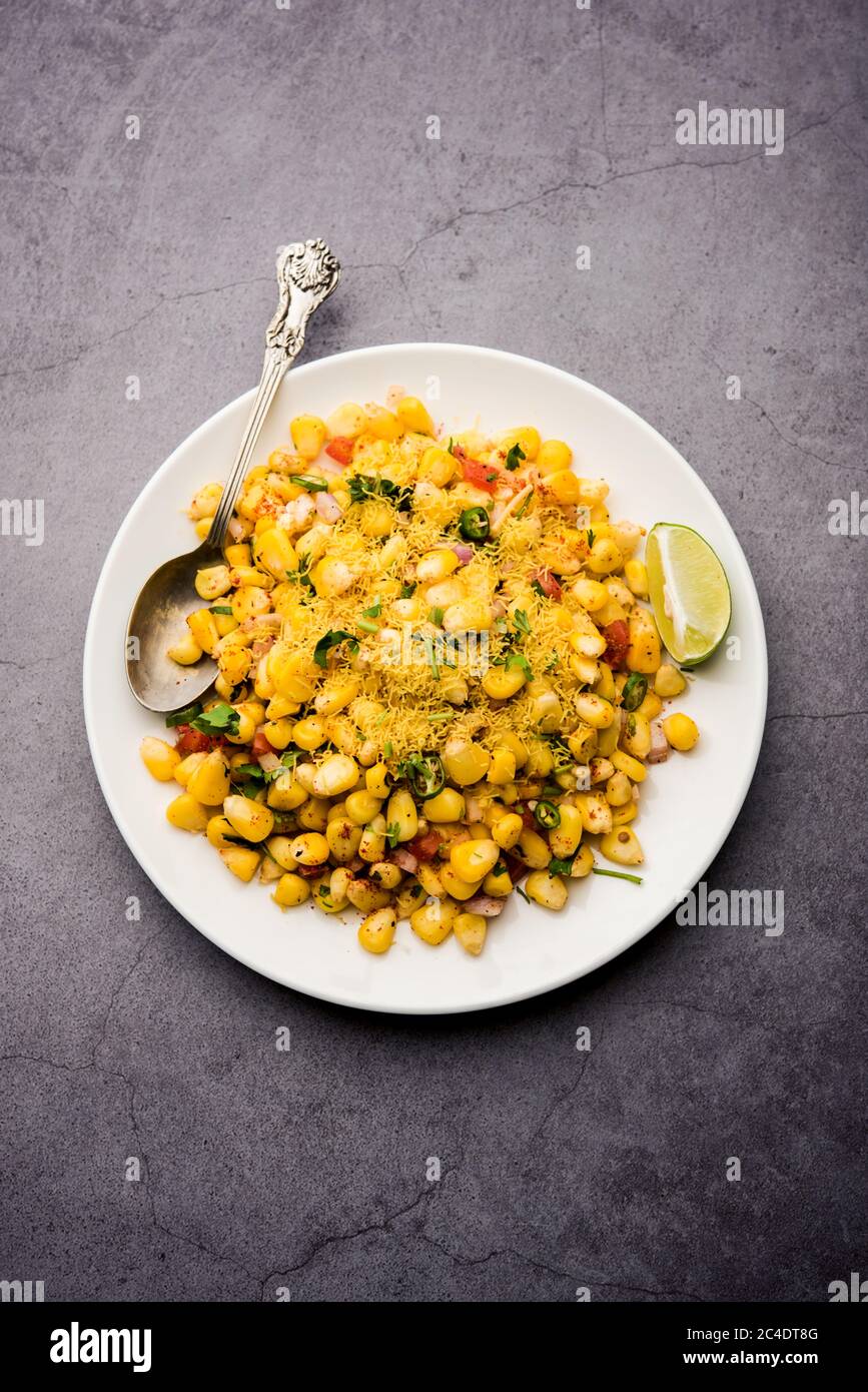 Indian Sweet Corn Chat or Chat is an easy to make snack recipe, served ...