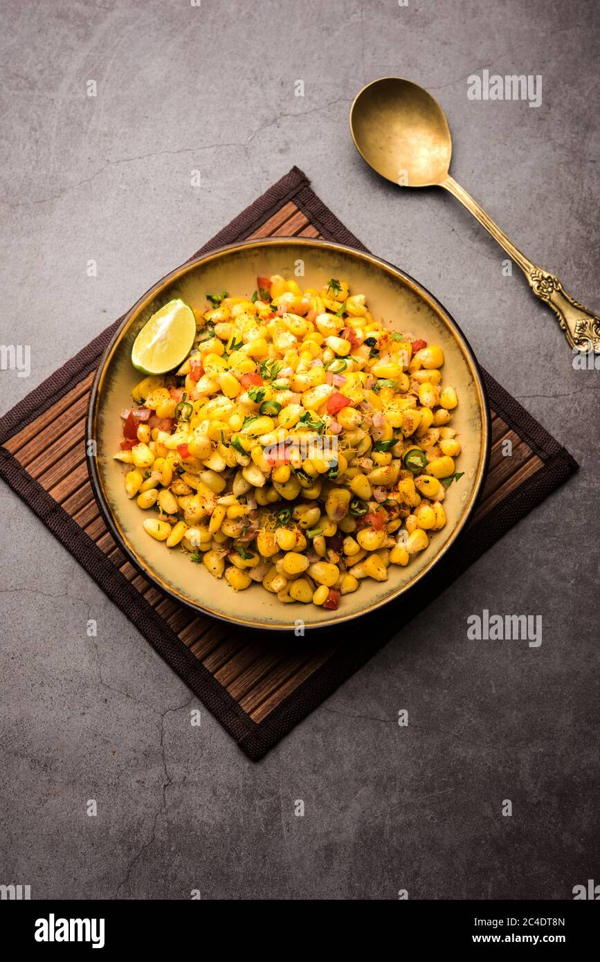 Indian Sweet Corn Chat or Chat is an easy to make snack recipe, served ...