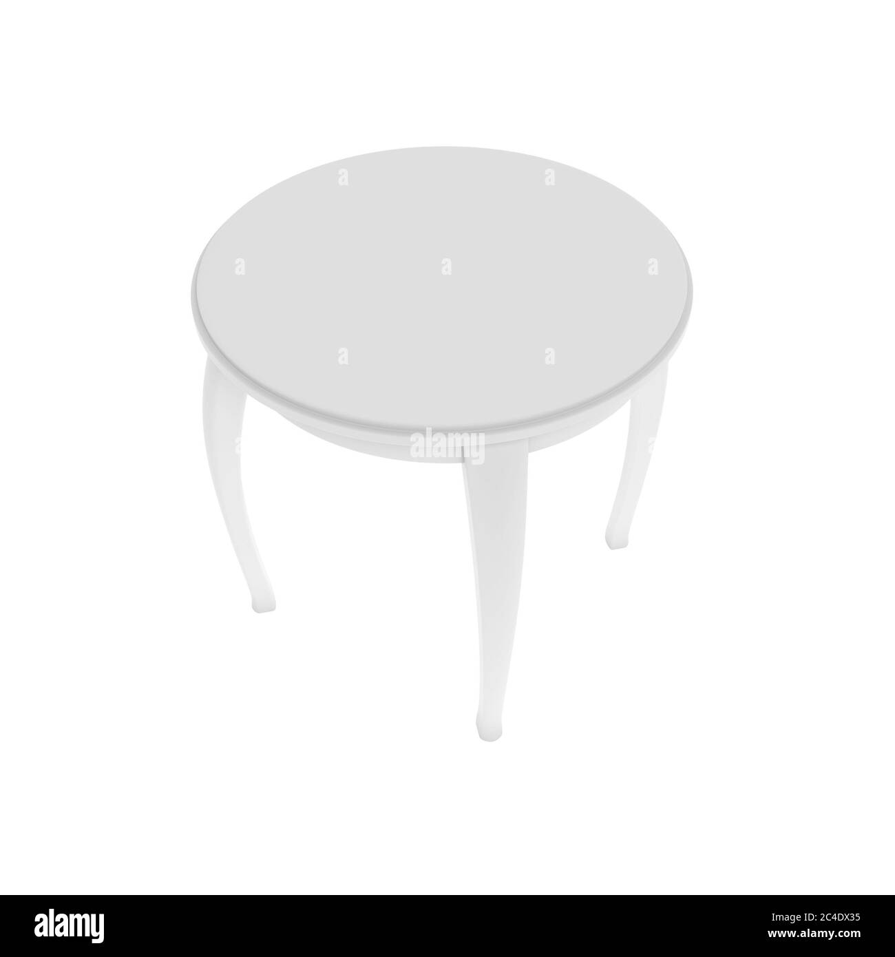 White round table. 3d rendering illustration Stock Photo - Alamy