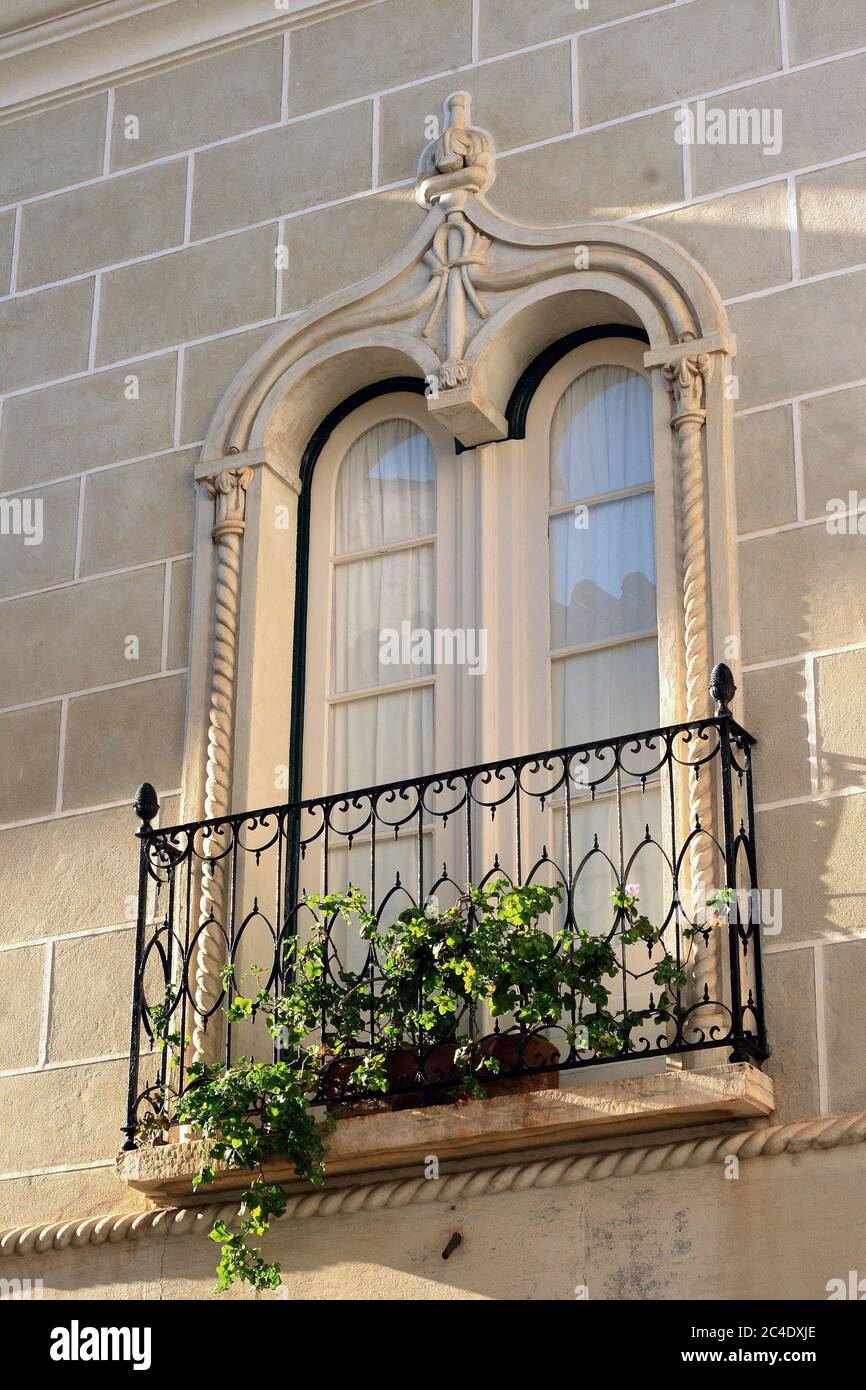 Beautiful Arabesque - Gothic Manueline marble window and surround on a ...