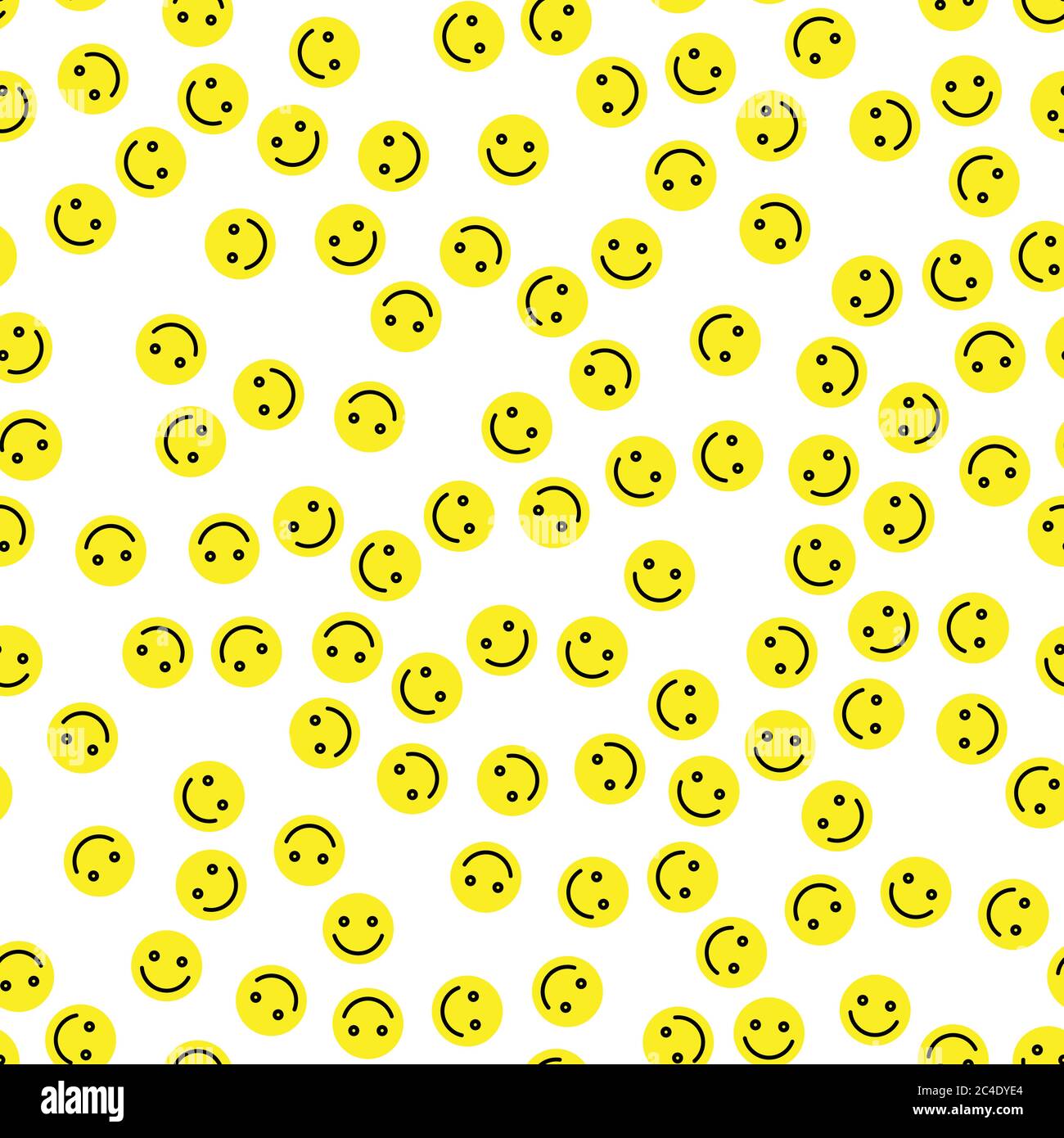 Emoji seamless pattern background. Simple smile yellow emoticons ...