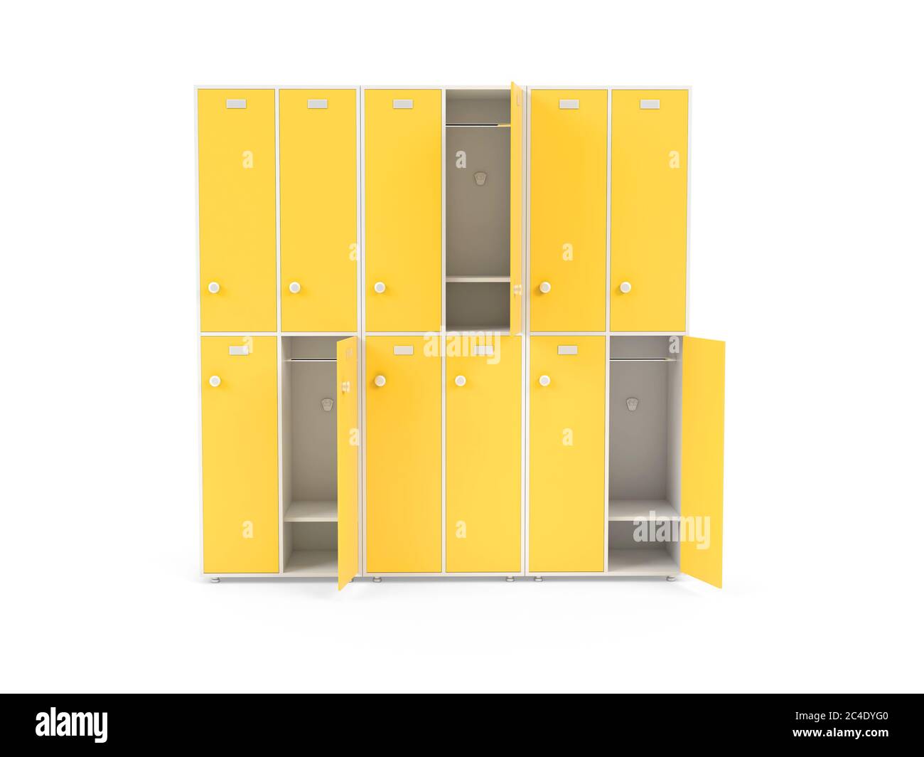 Open yellow locker Cut Out Stock Images & Pictures - Alamy