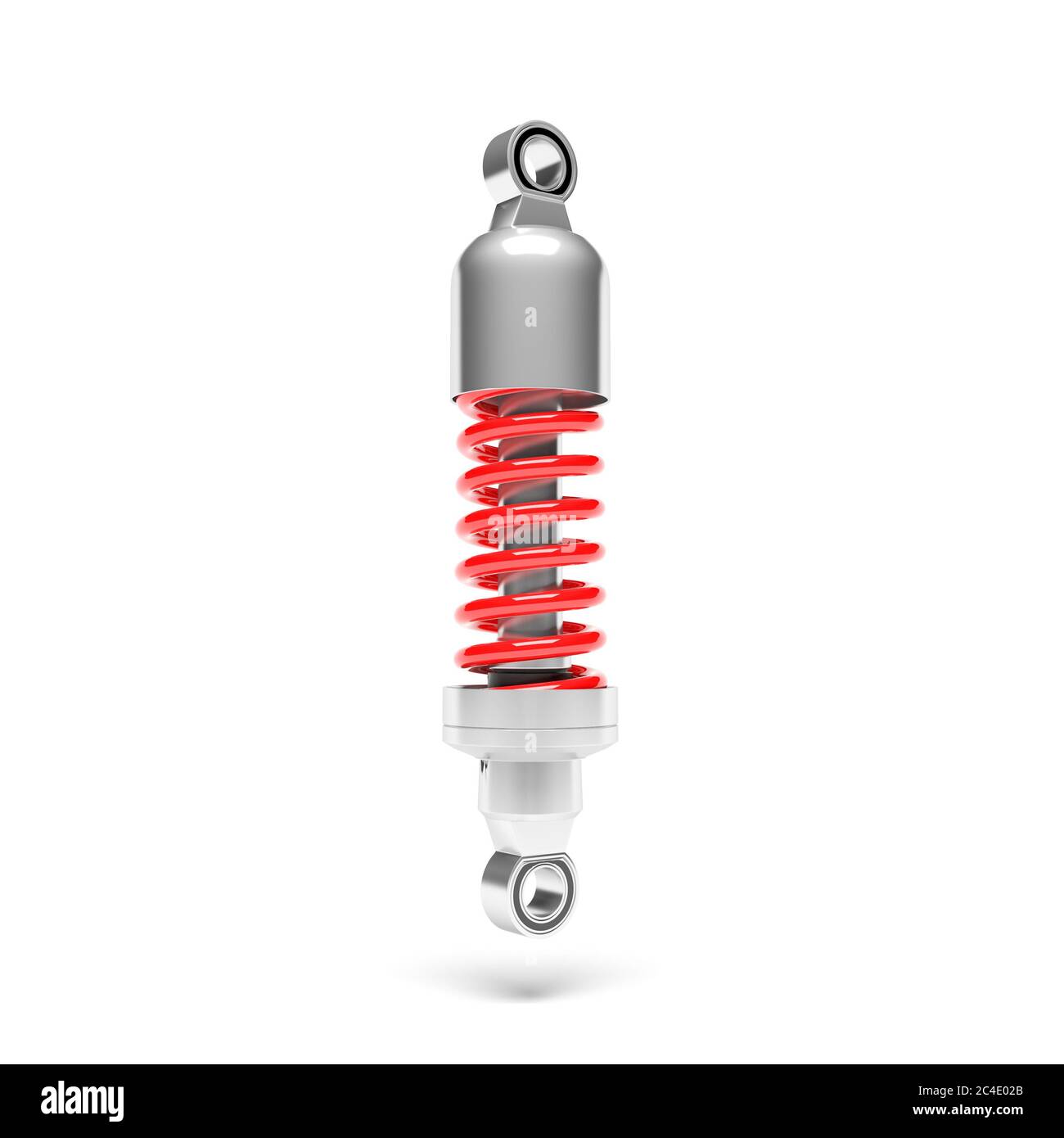 Shock absorber. With red spiral Stock Photo - Alamy